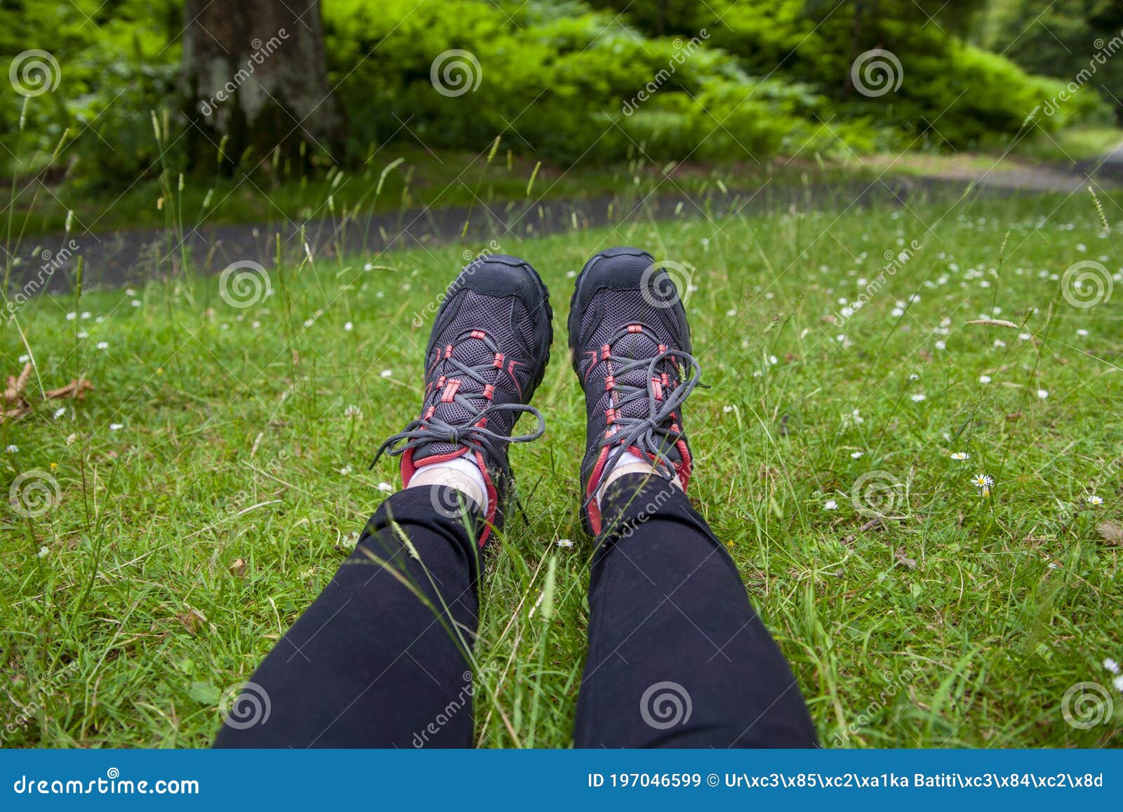 Feet on the ground stock image. Image of break, meadow - 197046599