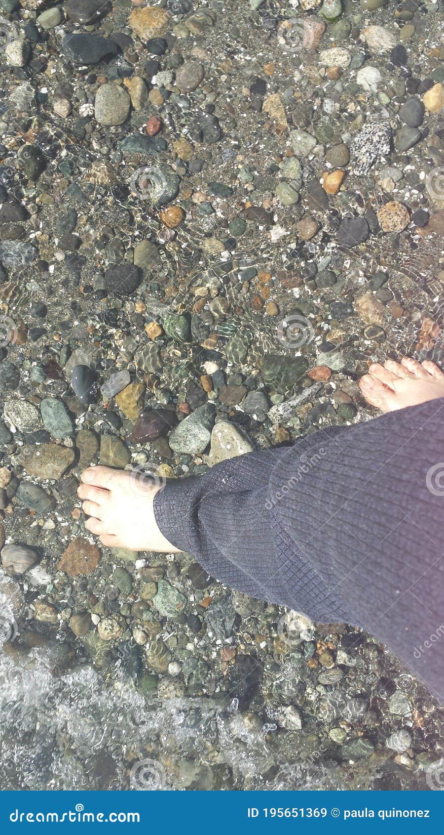Feet Rocks and Water Walking Barefoot Stock Image - Image of geology ...