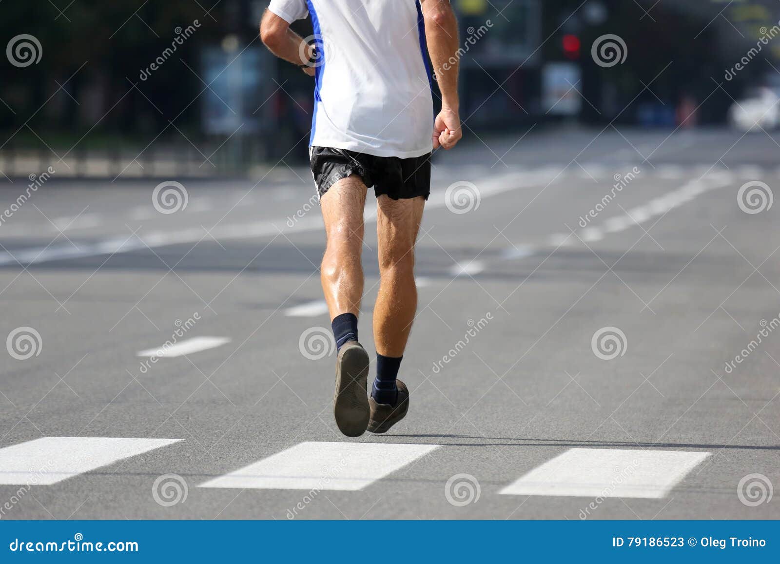 Feet Running Athlete at the Distance of a Marathon Stock Image - Image ...