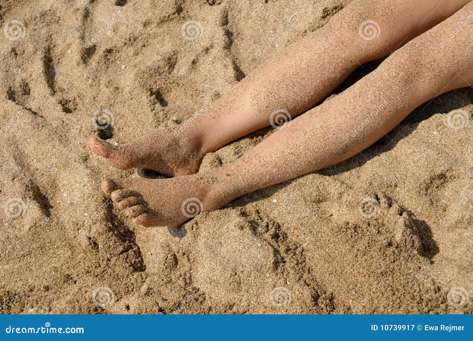 Feet in sand stock image. Image of foot, vacation, hand - 10739917
