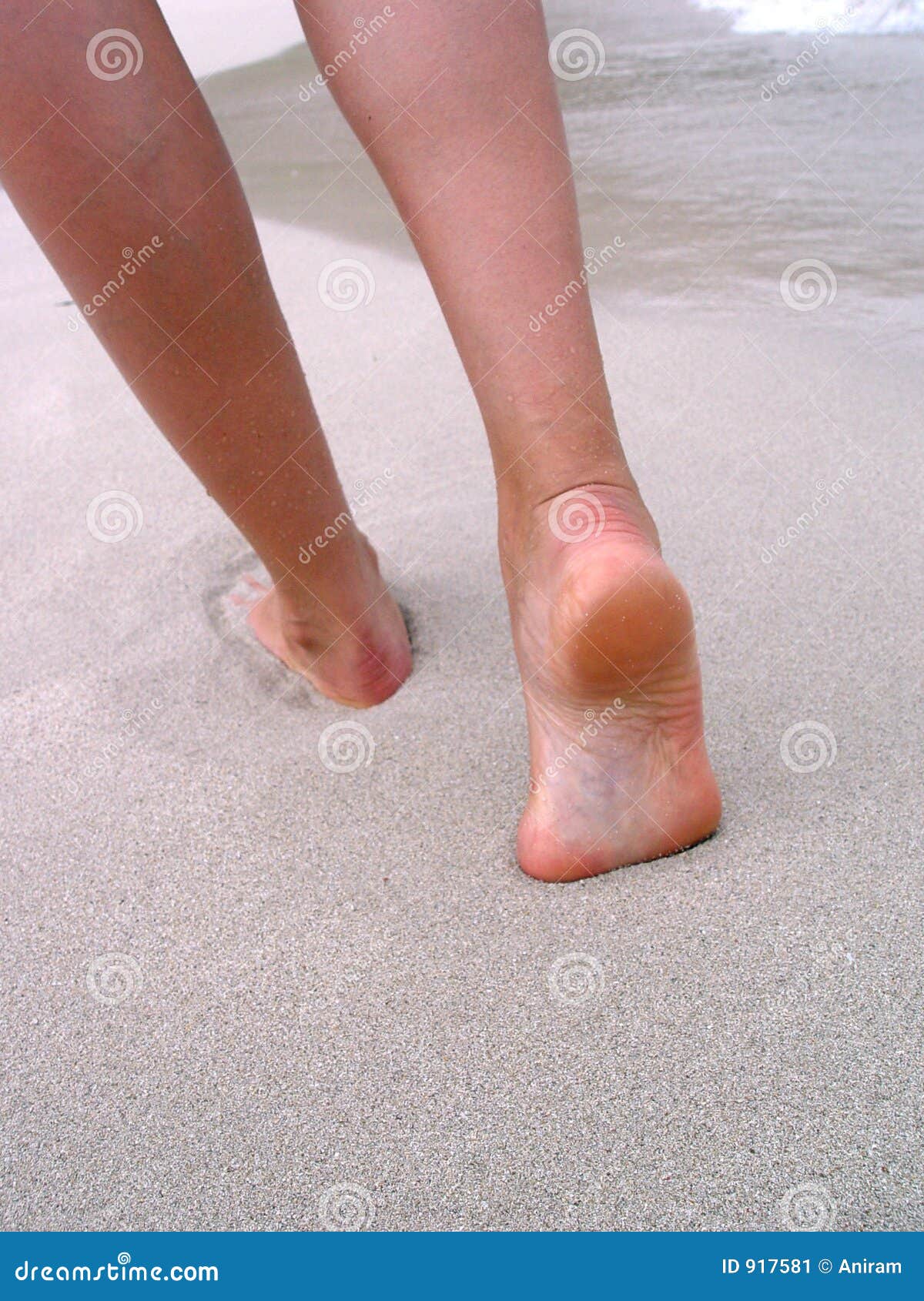 Feet on sand stock image. Image of summer, girl, ocean - 917581