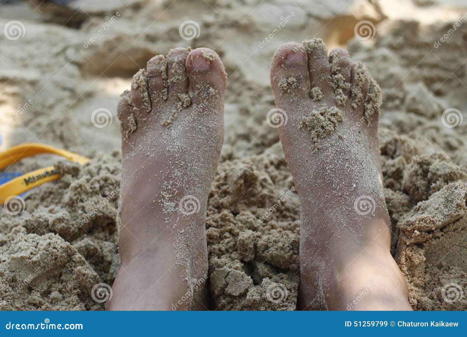 Feet in the sand stock image. Image of nature, child - 51259799