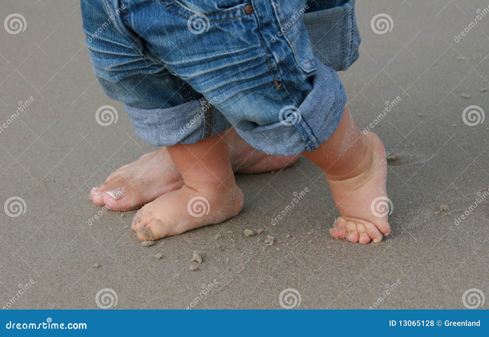 Feet on Sand - First Baby S Step Stock Photo - Image of foot, family ...