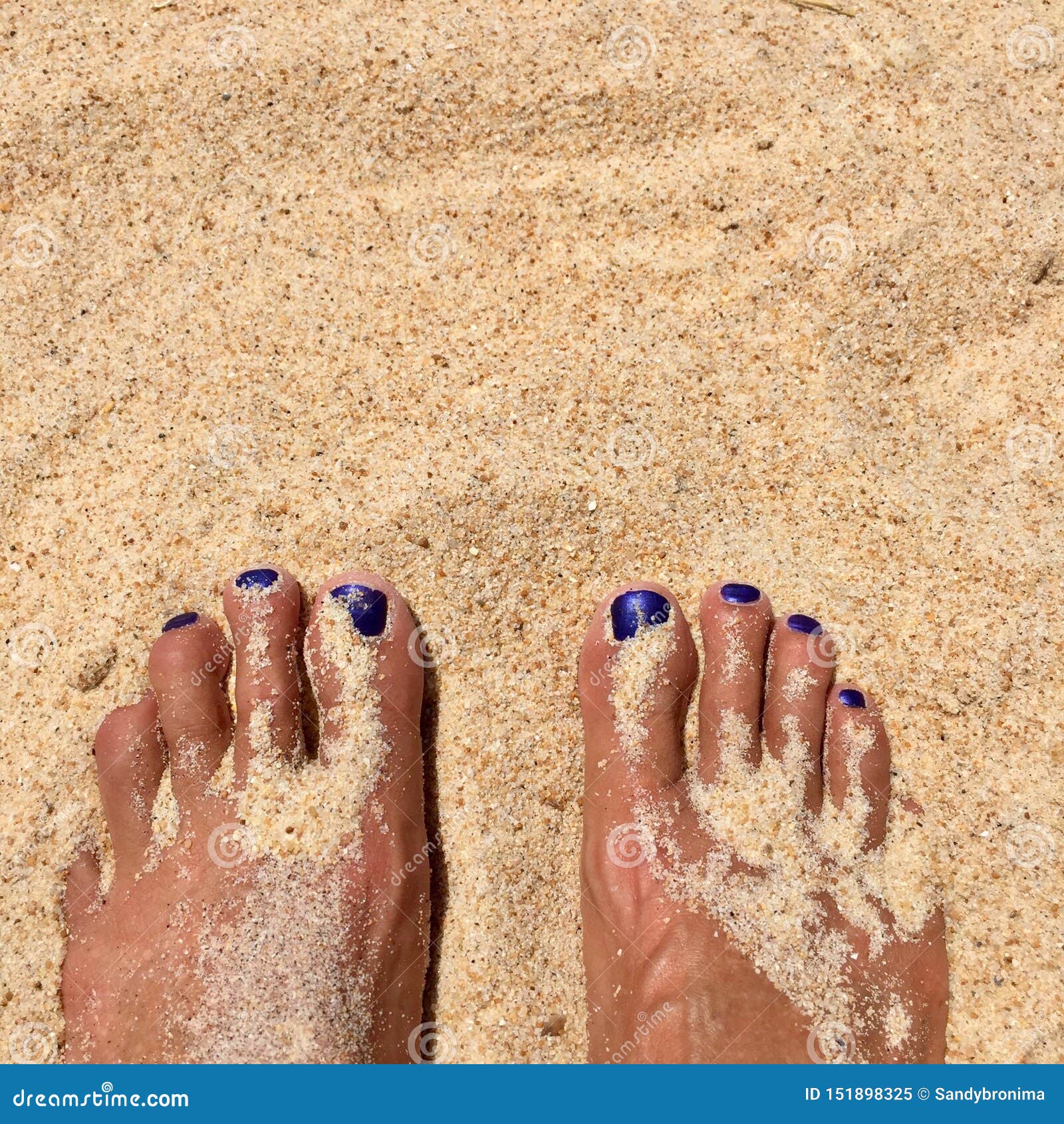 Feet in the sand stock image. Image of woman, goodenergy - 151898325
