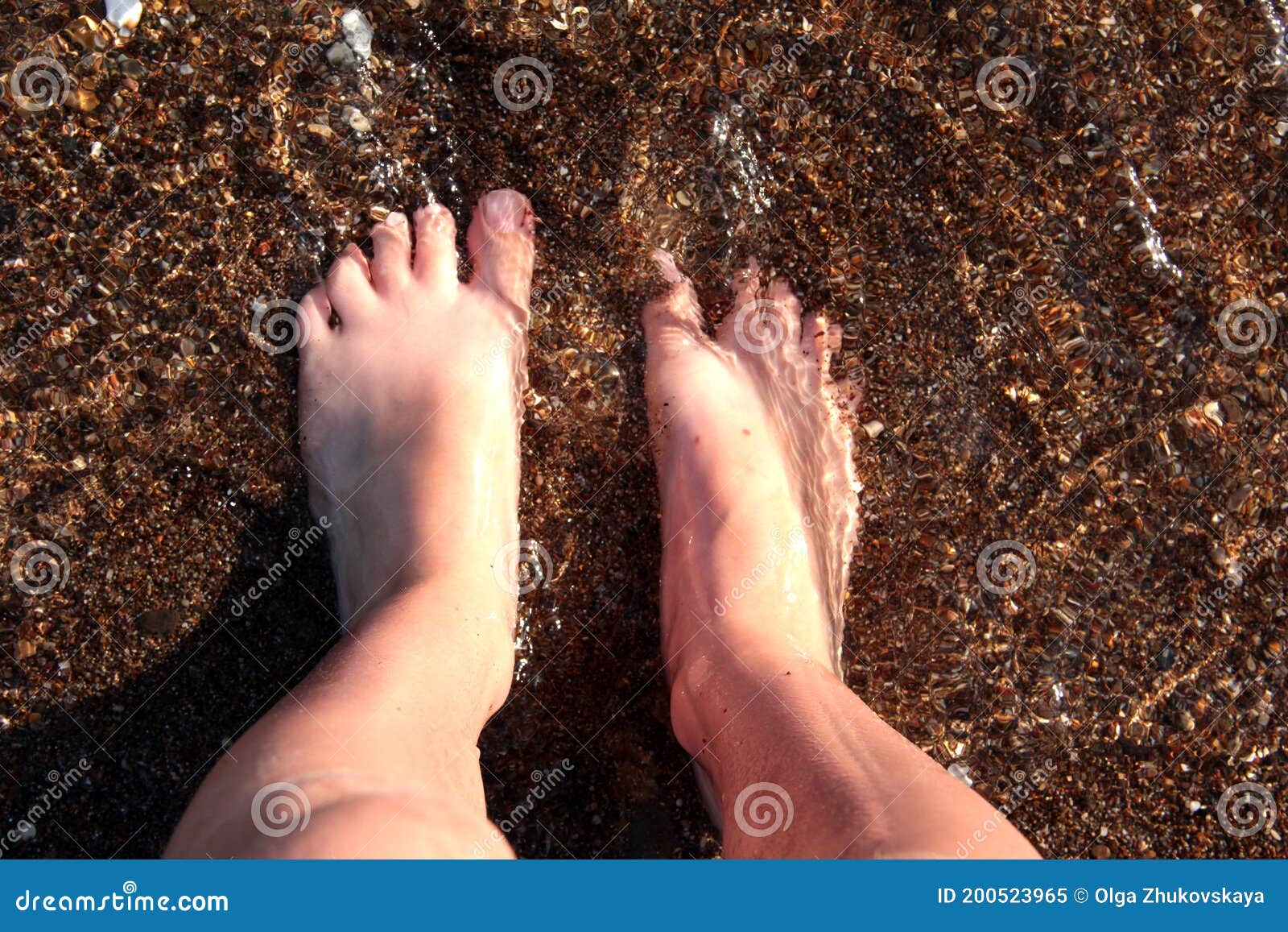 Feet in the sea. Sea tour stock image. Image of detail - 200523965