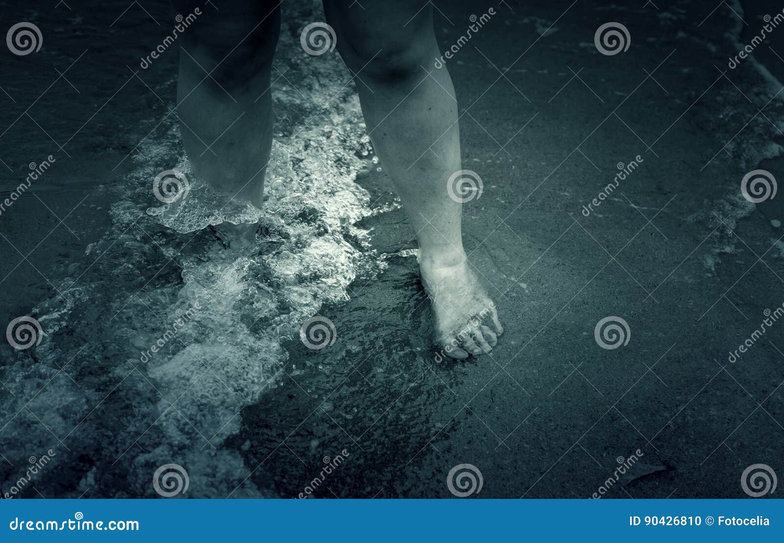 Feet in sea water stock photo. Image of summer, relax - 90426810