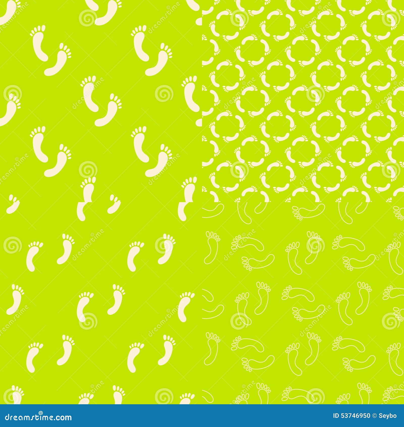 Feet Seamless Pattern and Background Set. Foot Stock Vector ...