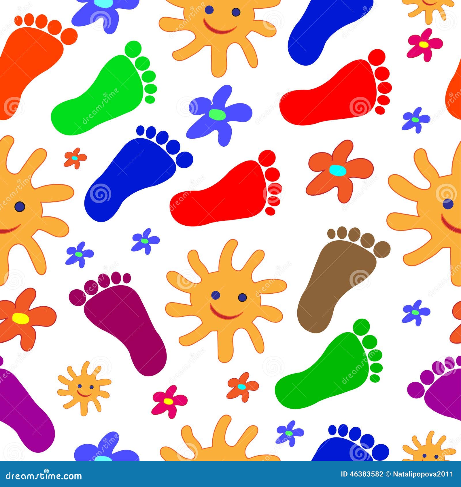 Feet seamless pattern stock vector. Illustration of female - 46383582