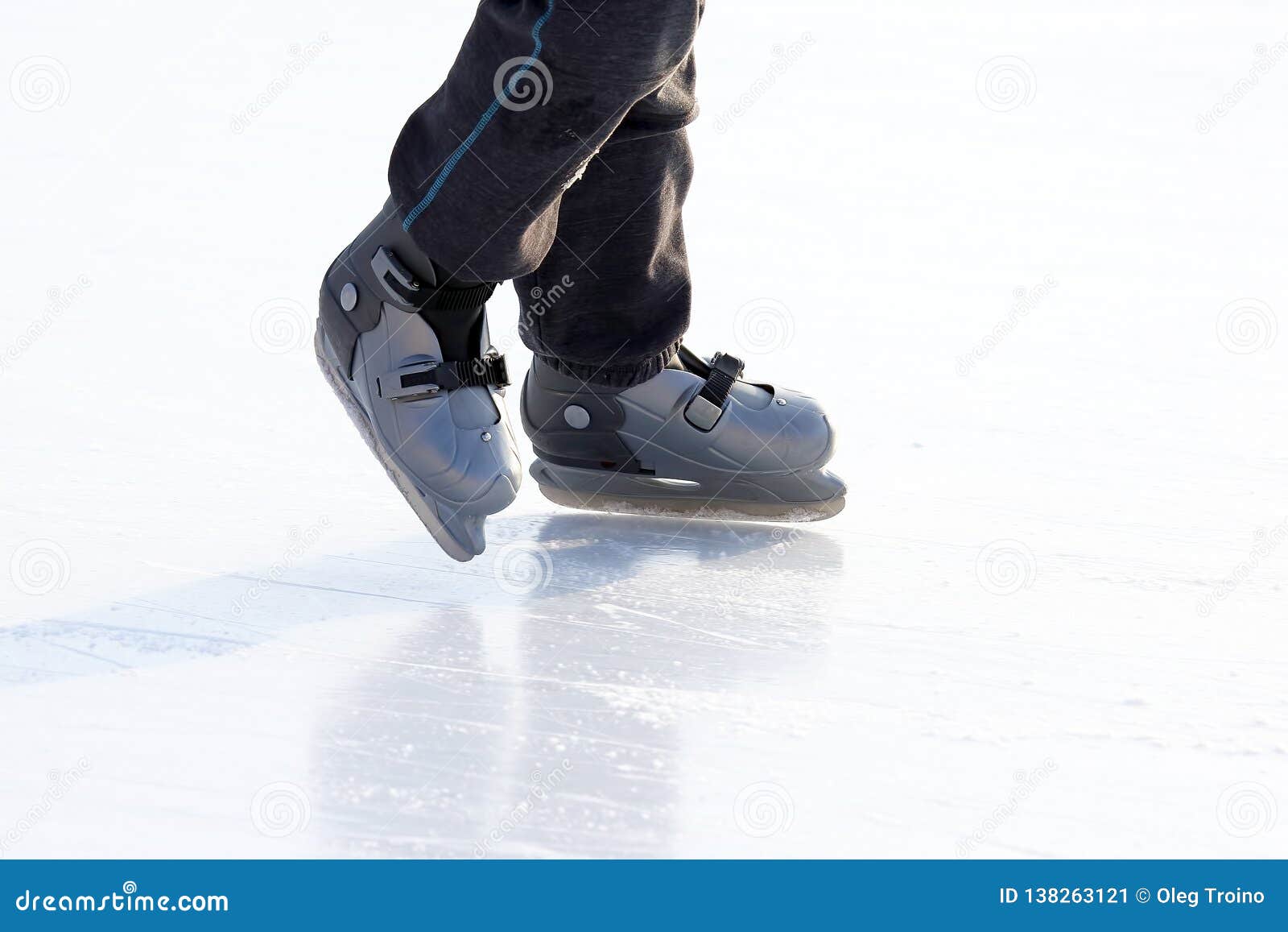 Feet Skating on the Ice Rink Stock Image - Image of lifestyle, leisure ...