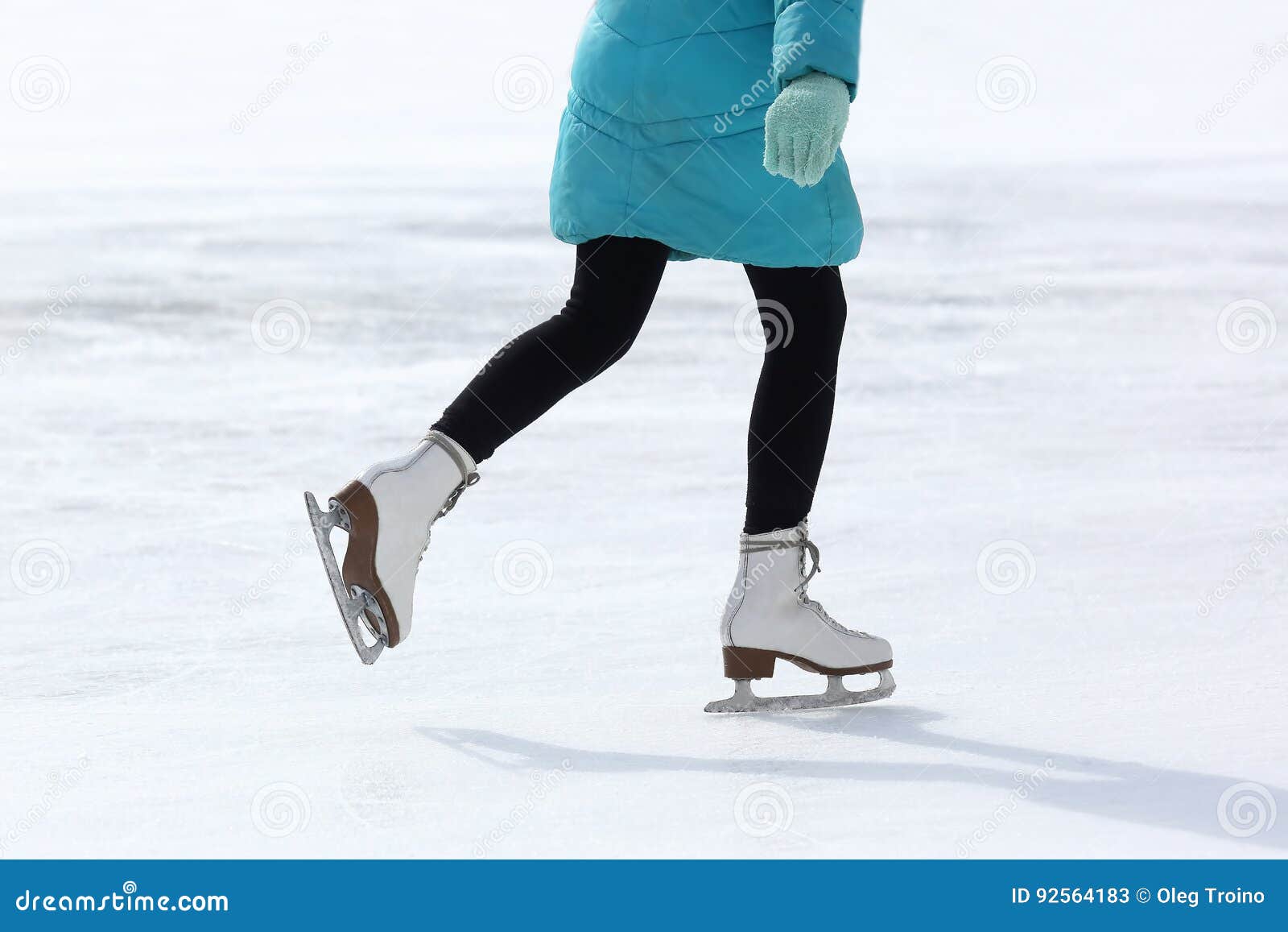 Feet Skating on the Ice Rink Stock Image - Image of blade, cold: 92564183