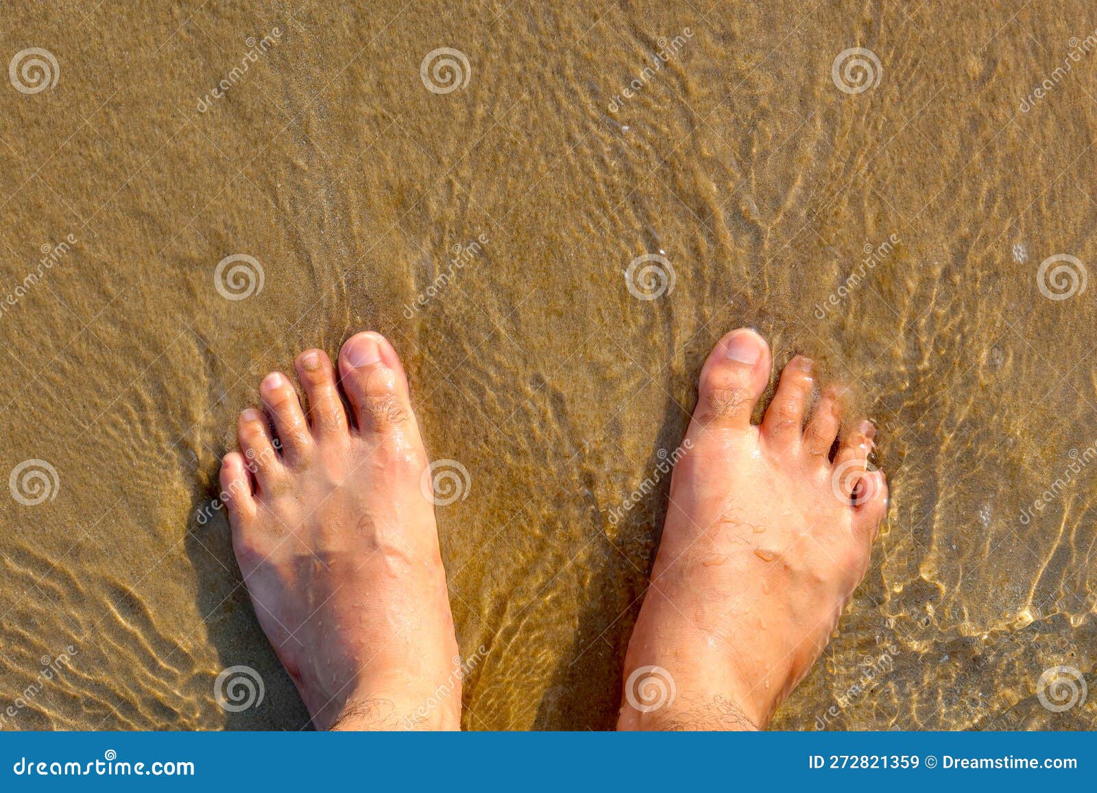 Feet step on the beach stock image. Image of relaxation - 272821359