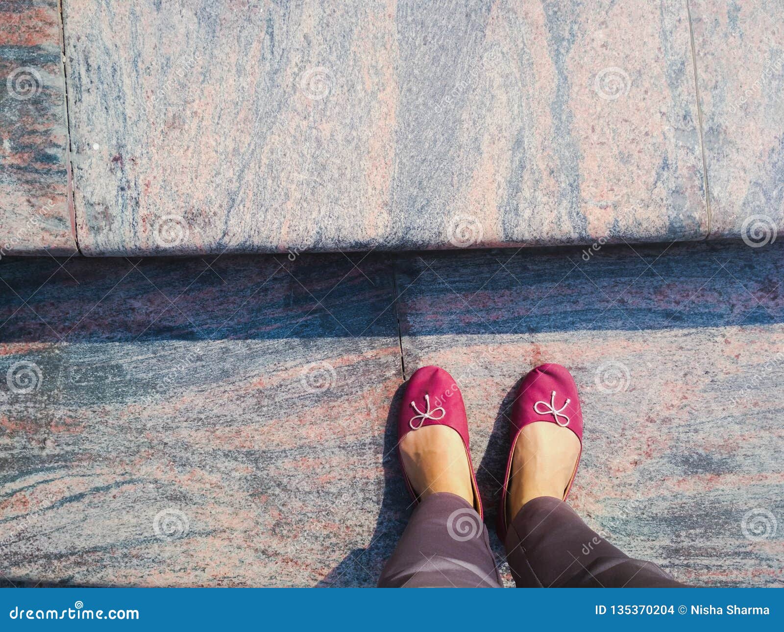Feet on steps stock photo. Image of woman, footwear - 135370204
