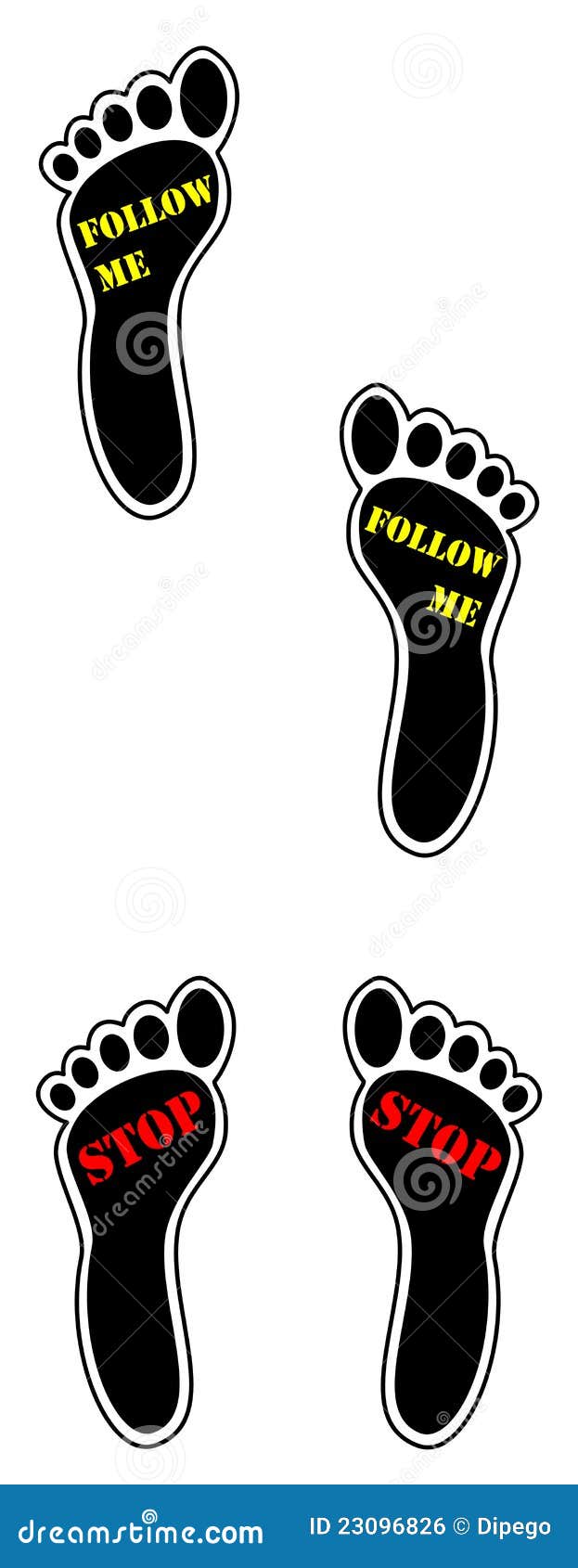 STOP! No Bare Foot. Do Not Enter. Vector. The Icon With A Red Contour ...