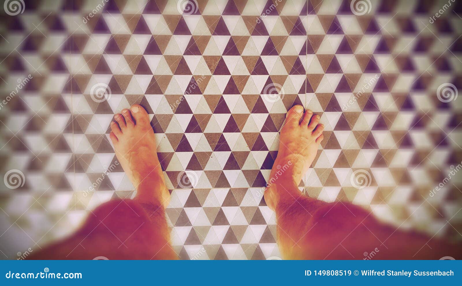 Feet on tile floor stock image. Image of flat, patterned - 149808519
