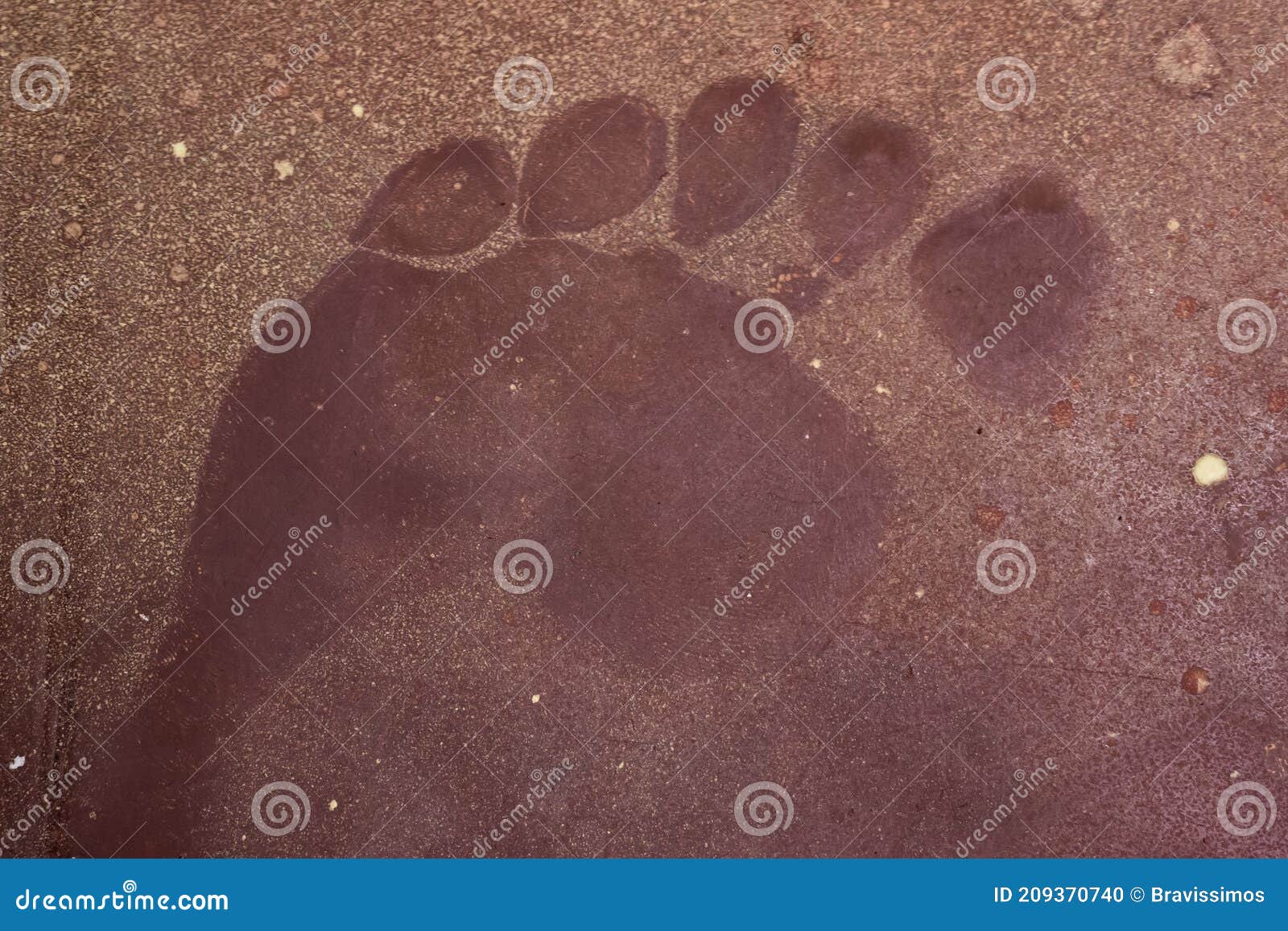 Feet Tread on Footprints on Floor Stock Photo - Image of texture ...