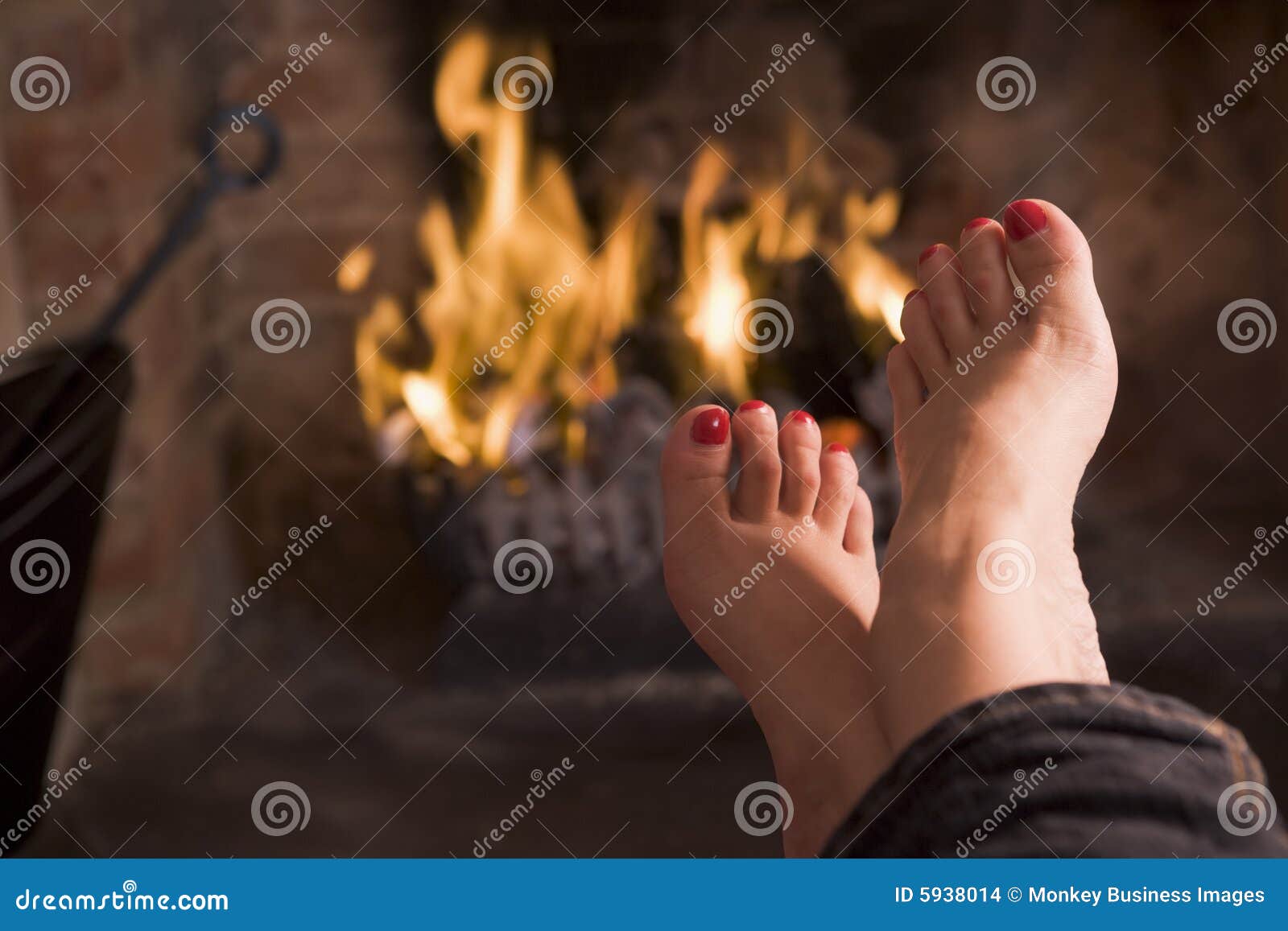 Feet Warming at a Fireplace Stock Photo - Image of toes, home: 5938014
