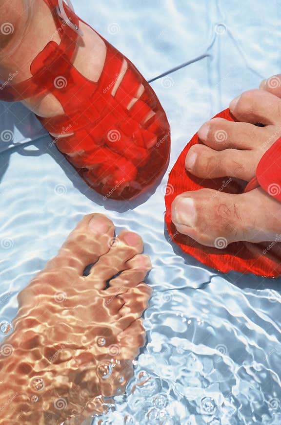 Feet on the water stock image. Image of children, finger - 17924297