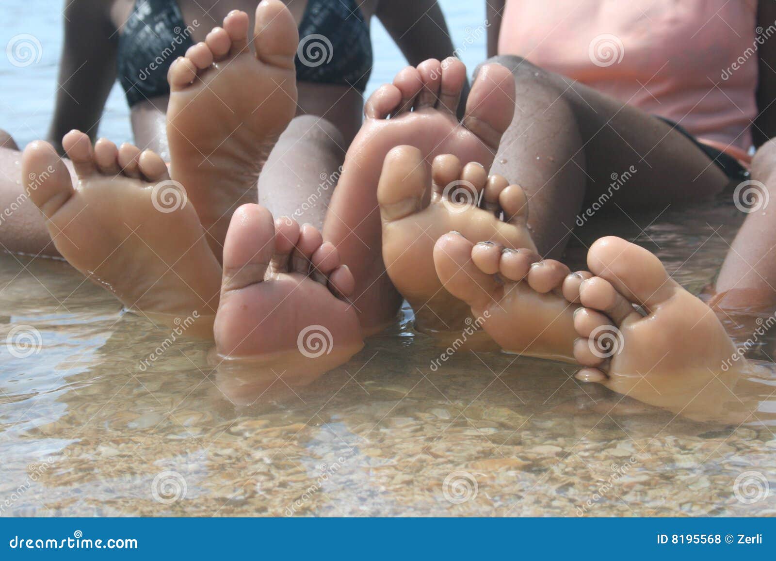 Feet in the water stock photo. Image of people, suit, female - 8195568