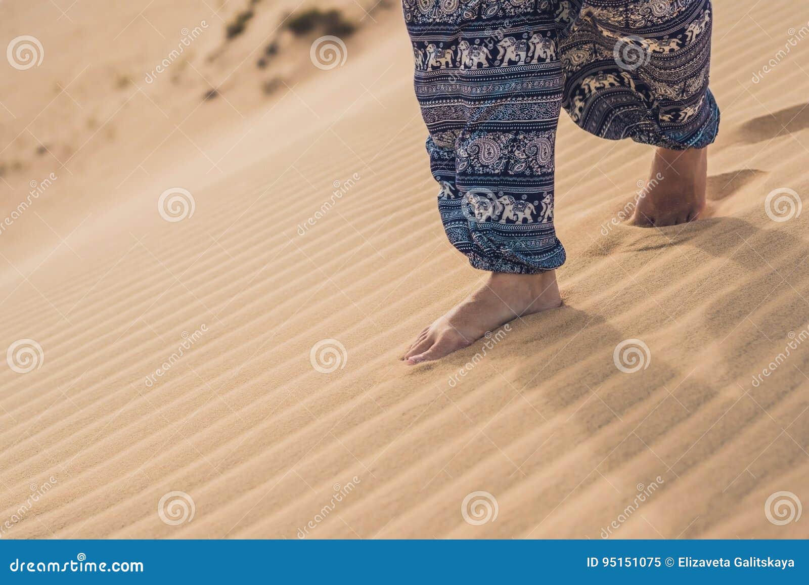 Feet of a Woman in the Desert Stock Image - Image of criminal, girl ...
