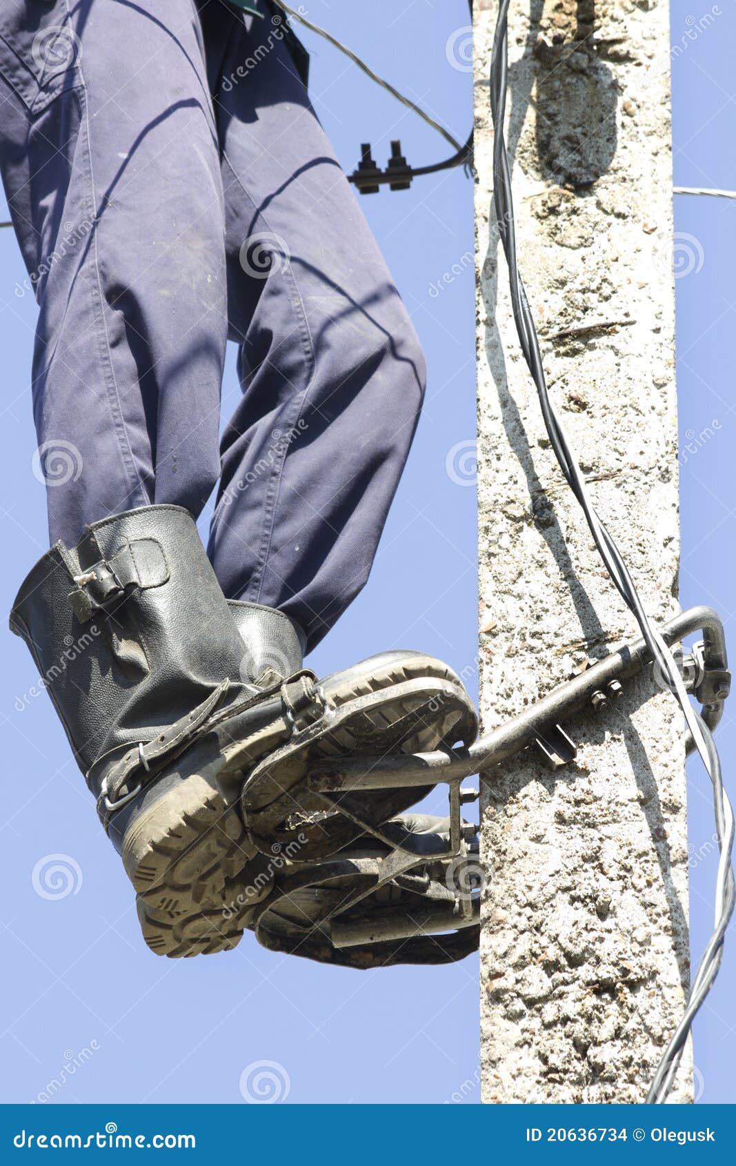 Feet Worker Boots Electrician Stock Photo - Image of pillar, equipment ...