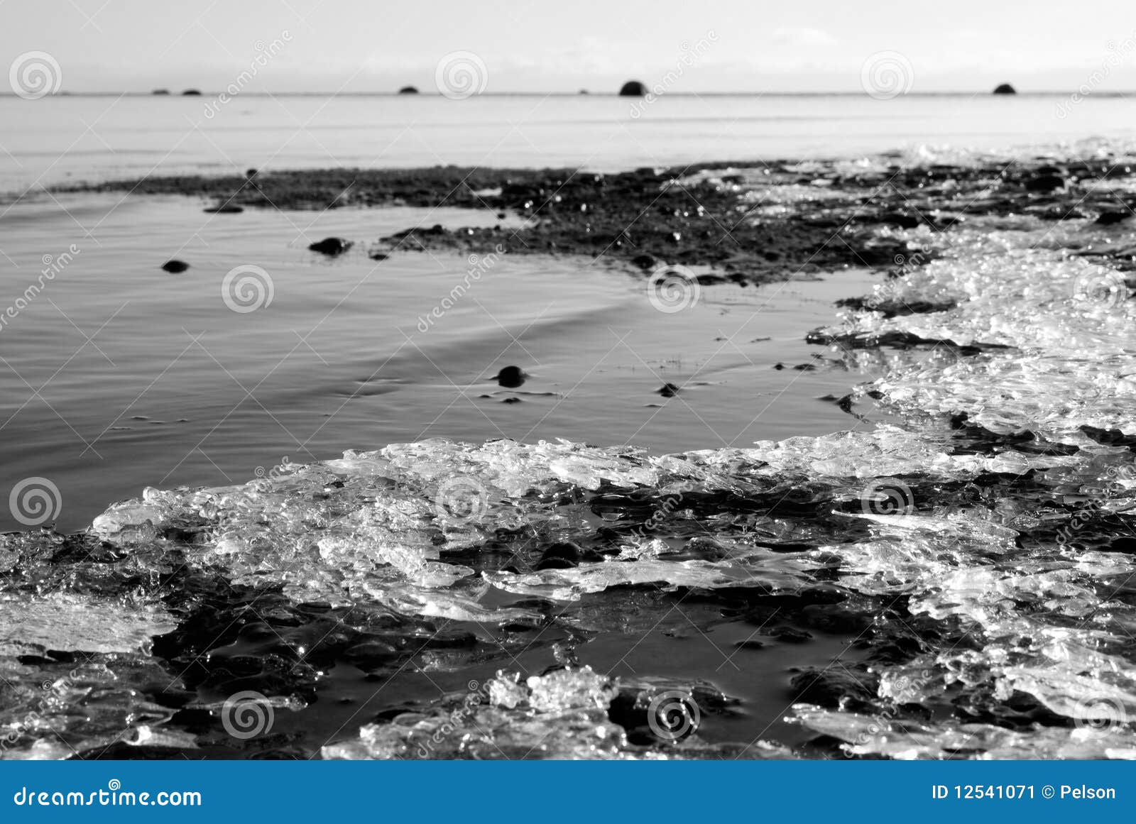 Feezing sea stock image. Image of shore, rural, solitude - 12541071