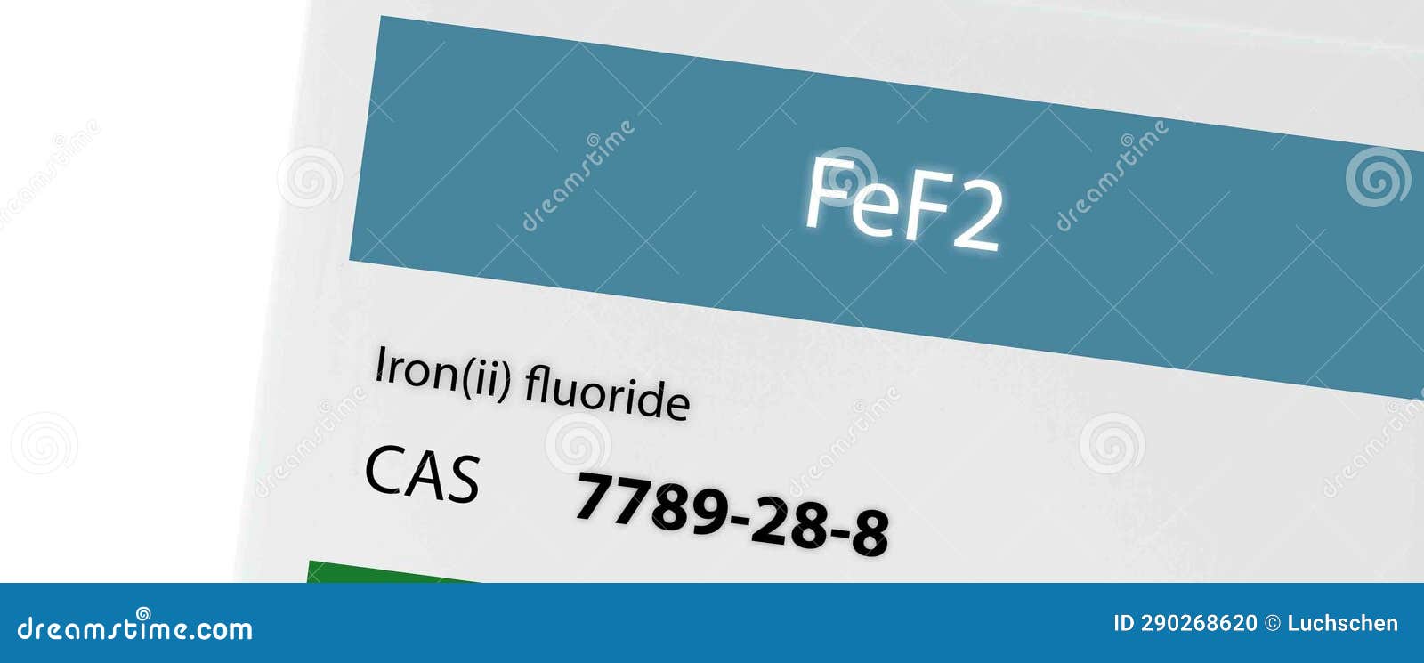 FeF2 - Iron Fluoride stock photo. Image of container - 290268620