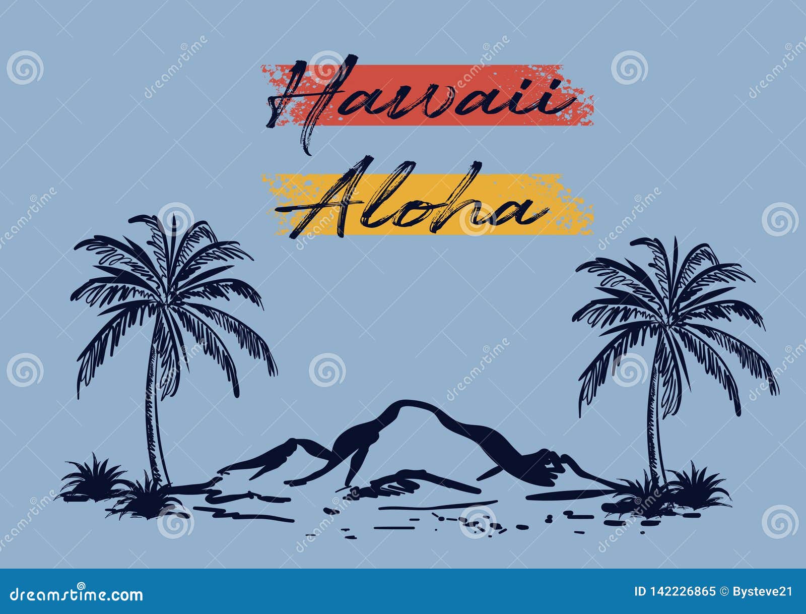 Aloha Design | Vector Hawaiian Graphic | Tropical Clipart | Poster And ...