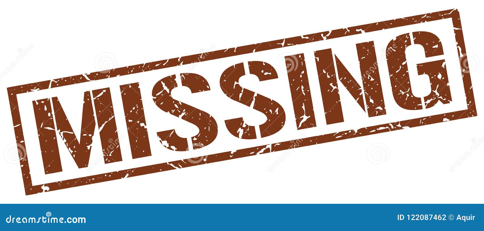 Fehlender Stempel vektor abbildung. Illustration von quadrat - 122087462