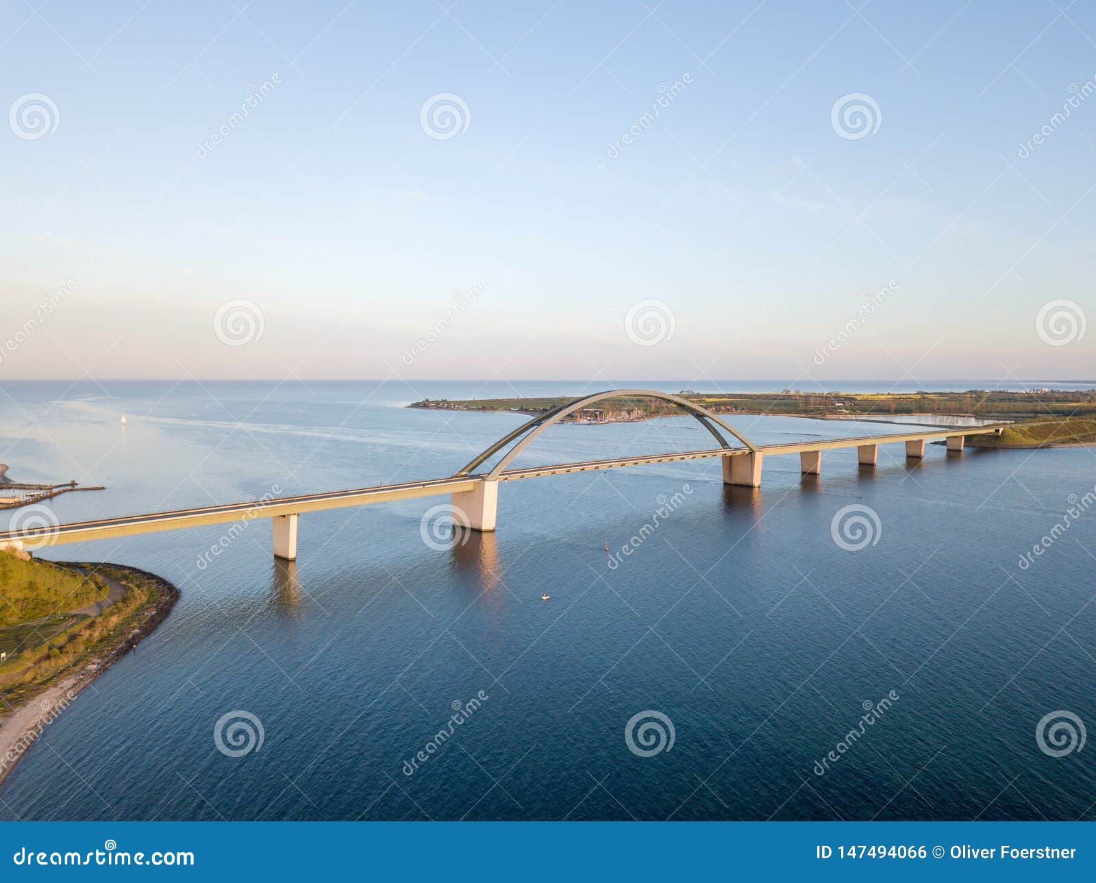 Fehmarn Bridge Aerial View stock photo. Image of tourist - 147494066