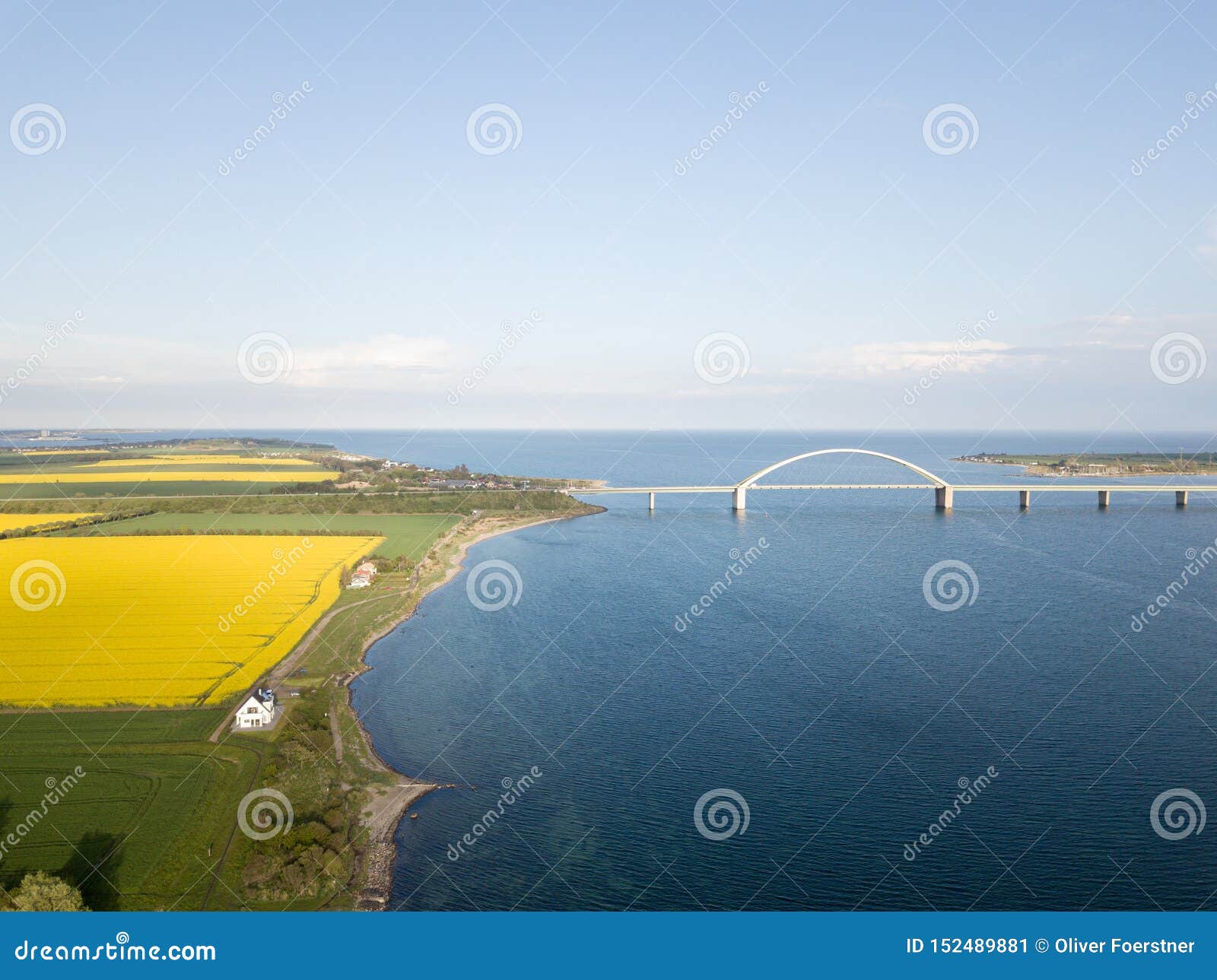 Fehmarn Bridge Aerial View stock image. Image of railway - 152489881