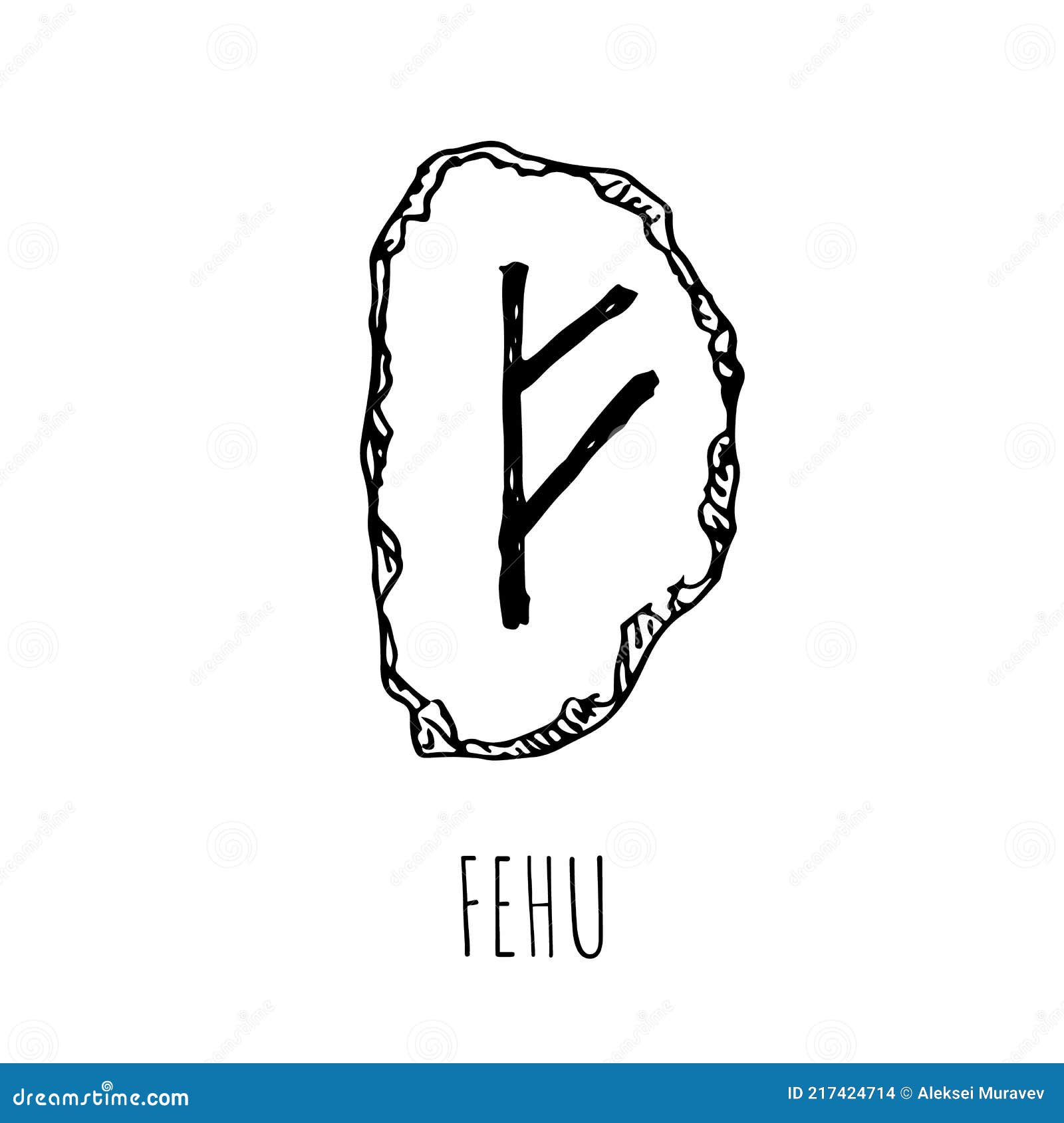 Fehu Rune F Symbol Feoff Own Wealth Icon Black Color Vector ...