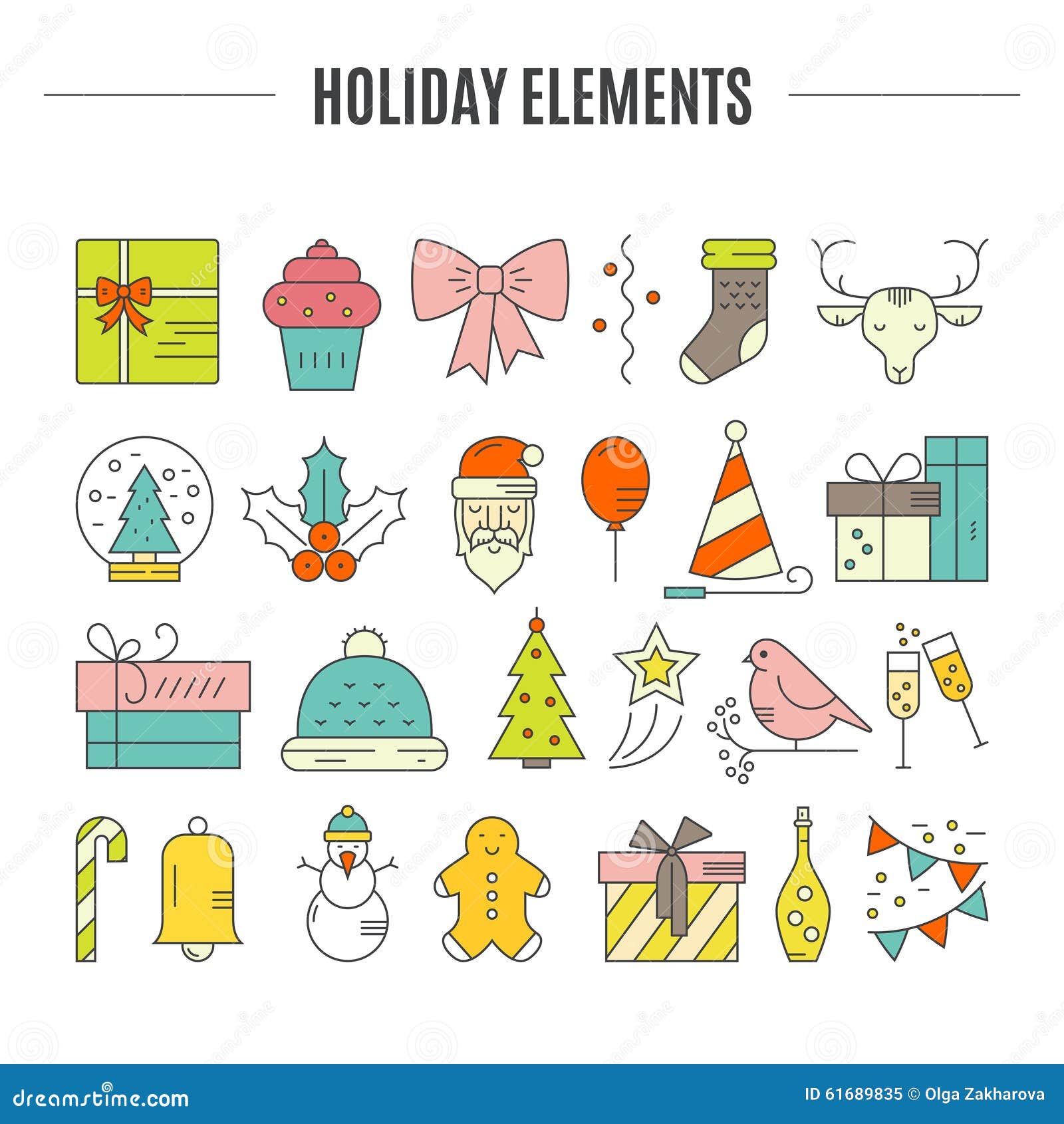 Feiertag Clipart vektor abbildung. Illustration von feiertag - 61689835