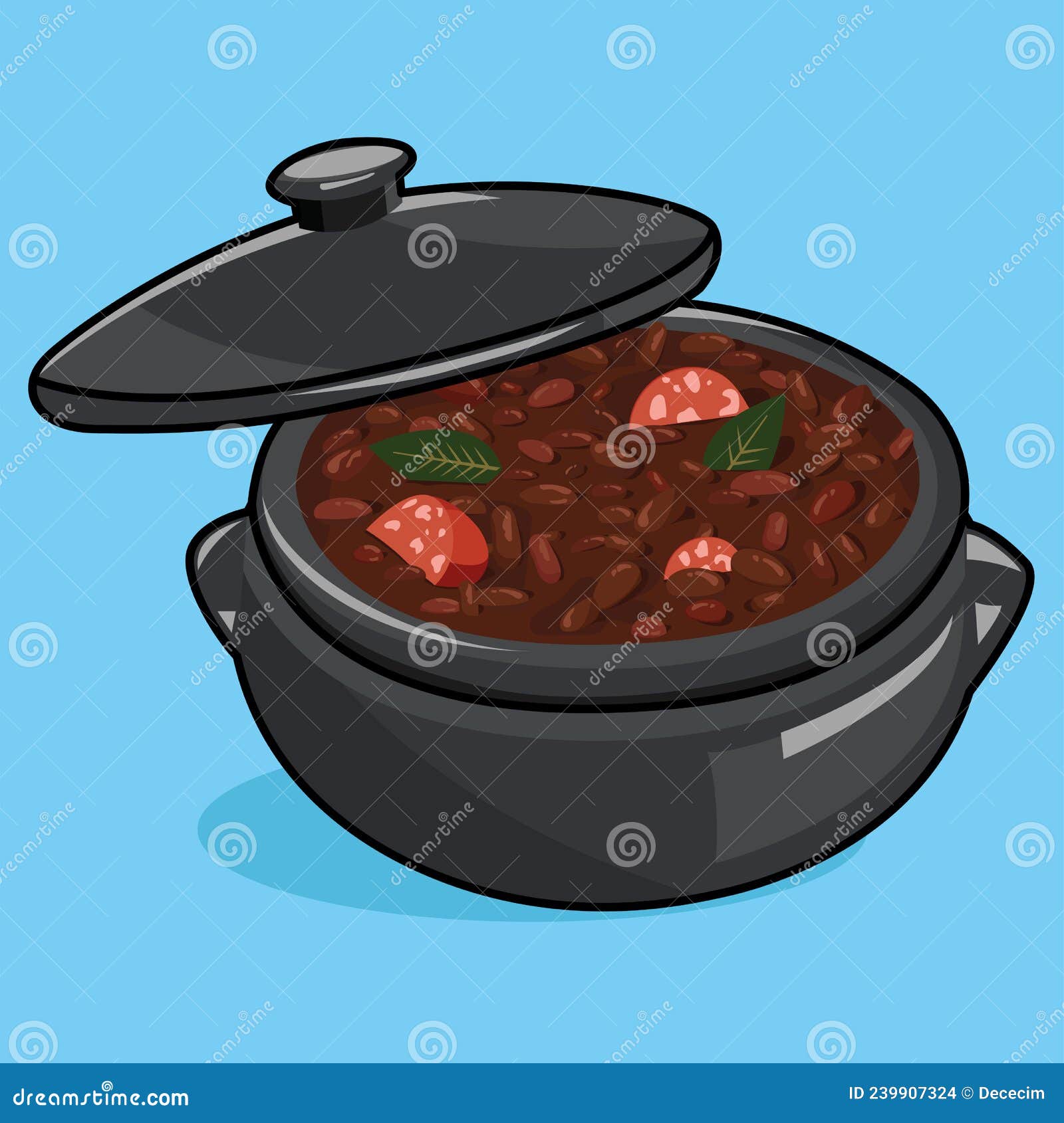 Feijoada Brasileira. Brazilian Feijoada. Brasilian Bean. Vector ...