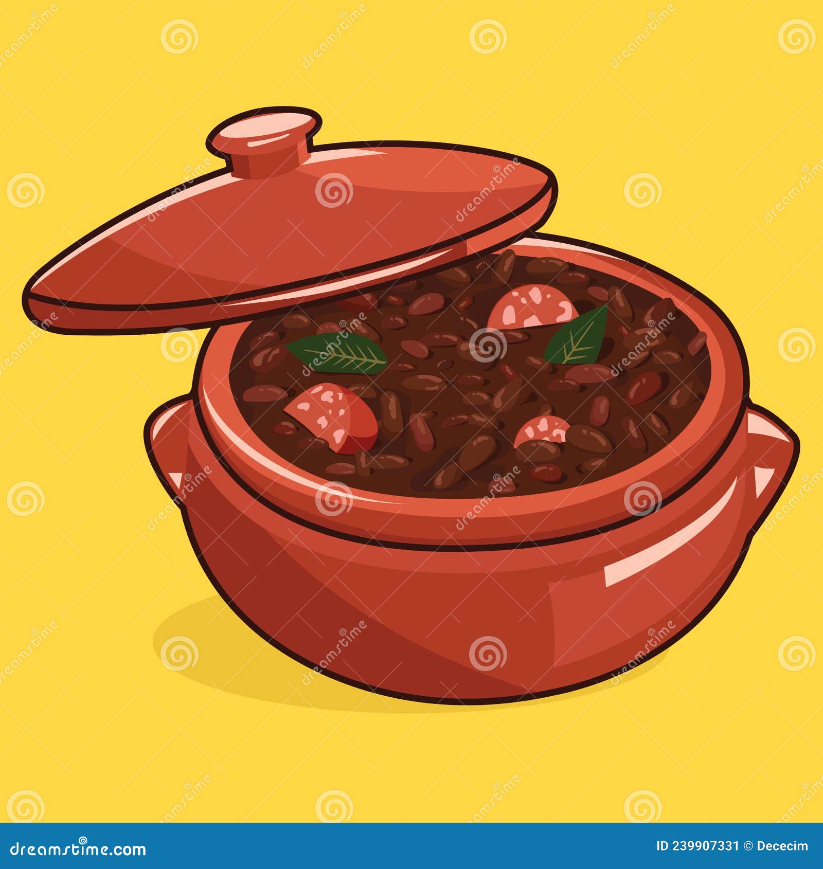 Feijoada Brasileira. Brazilian Feijoada. Brasilian Bean. Vector ...