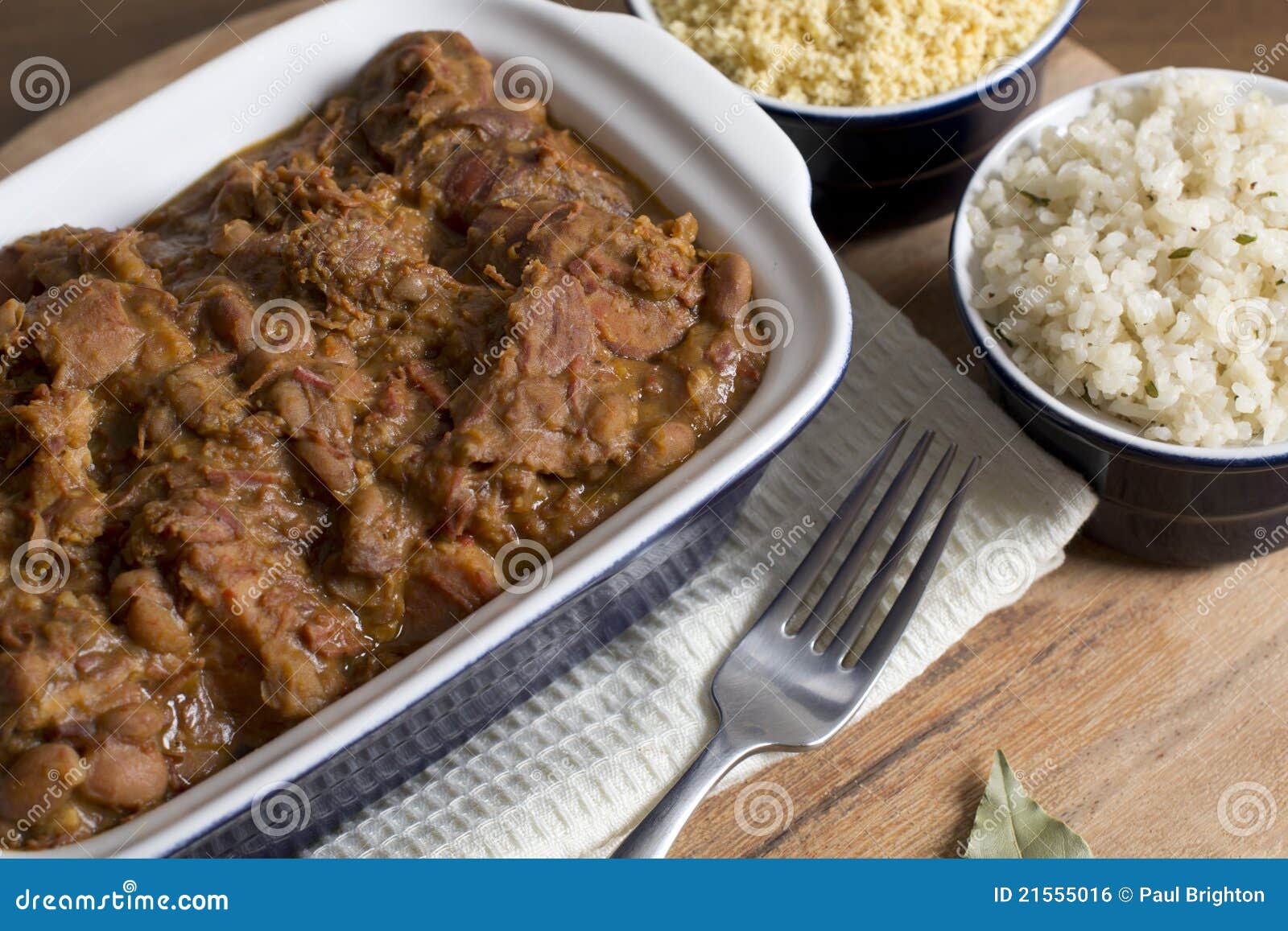 Feijoada, Witte Rijst & Farofa Stock Foto - Image of amerikaans ...
