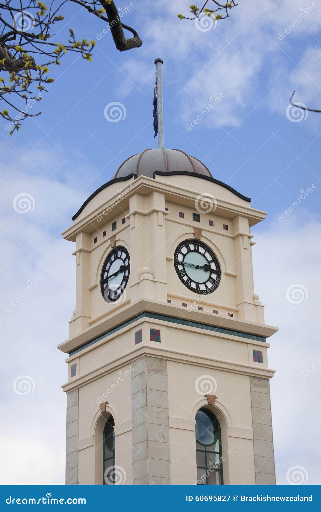 Feilding clock tower stock image. Image of tower, zealand - 60695827