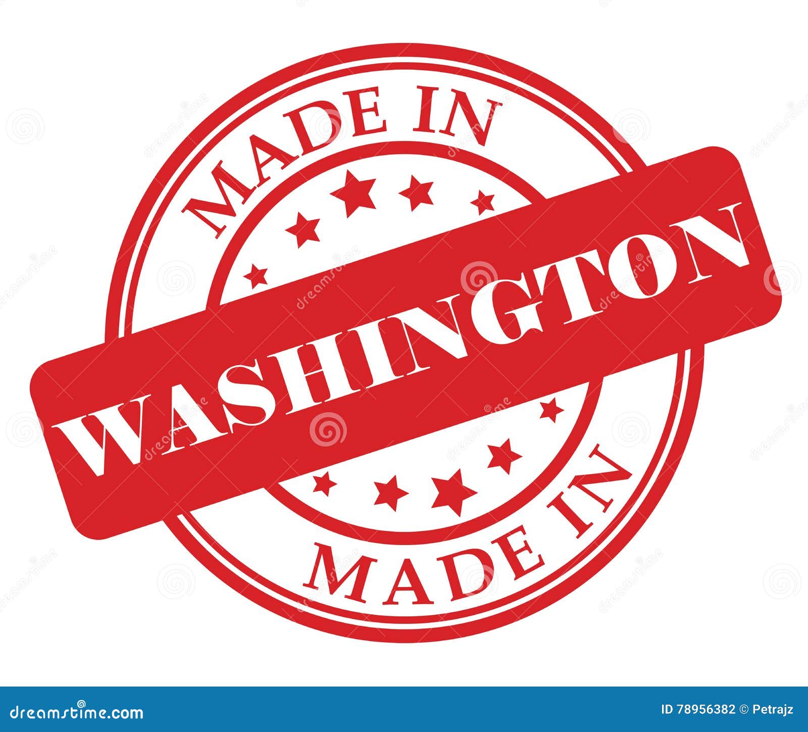 Feito No Selo De Washington Ilustração Stock - Ilustração de américa ...