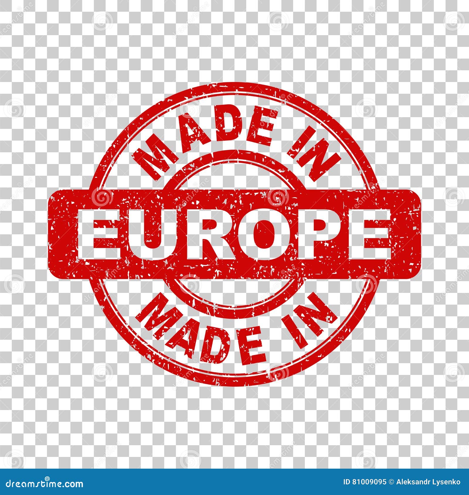 Feito No Selo Vermelho De Europa Ilustração do Vetor - Ilustração de ...