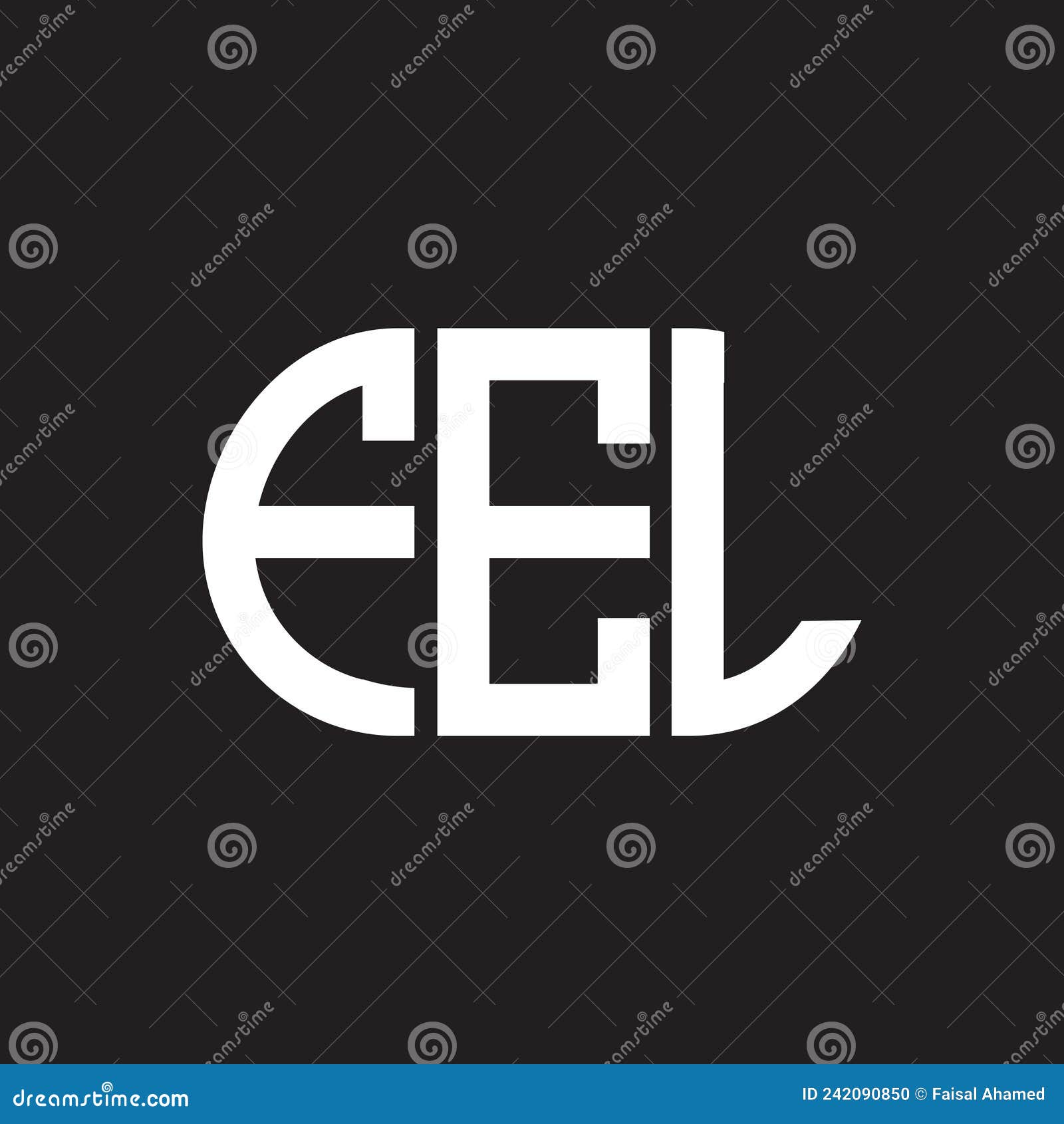 FEL Letter Logo Design on Black Background. FEL Creative Initials ...