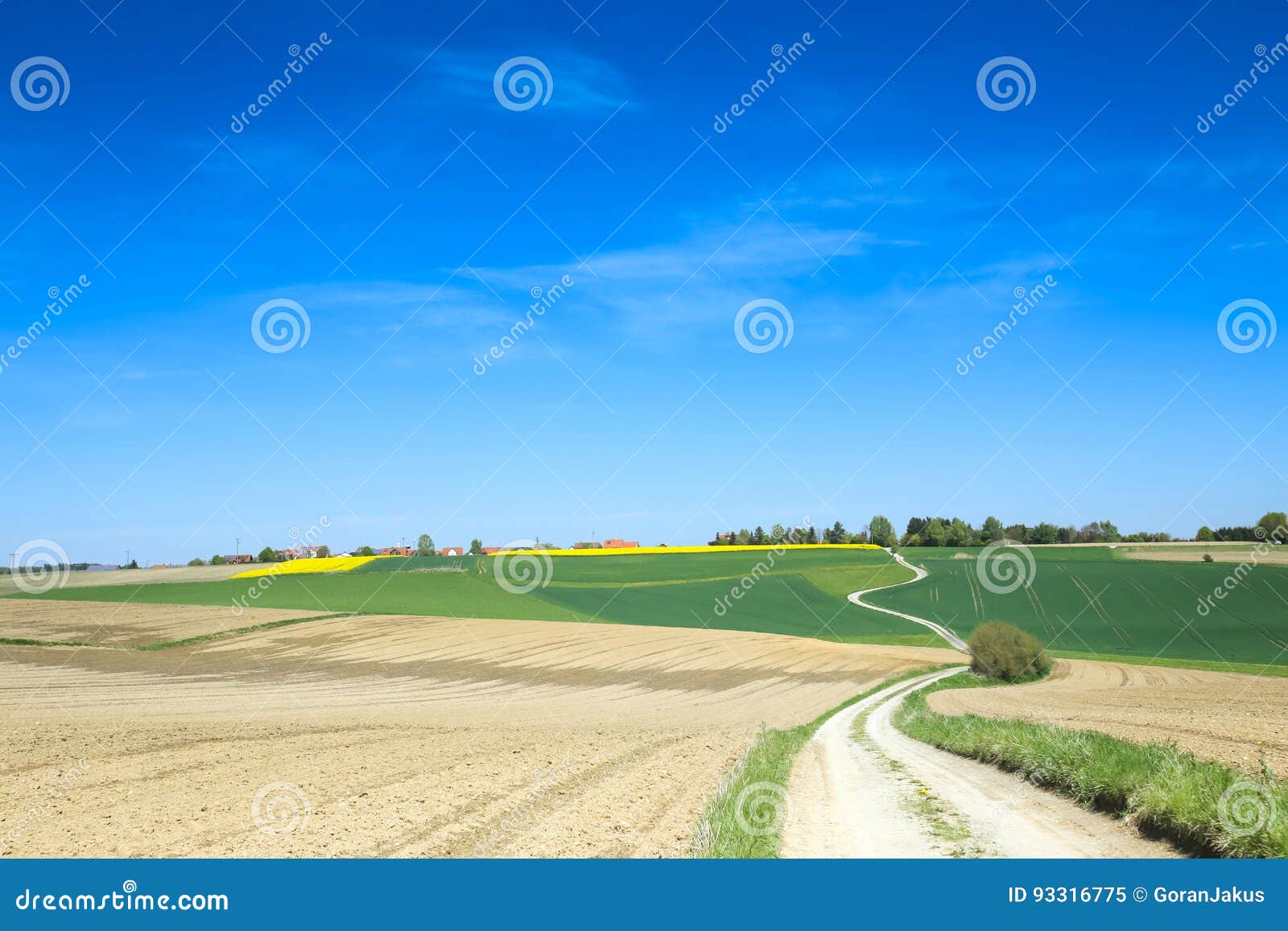 Felder in Deutschland stockbild. Bild von bewölkt, land - 93316775