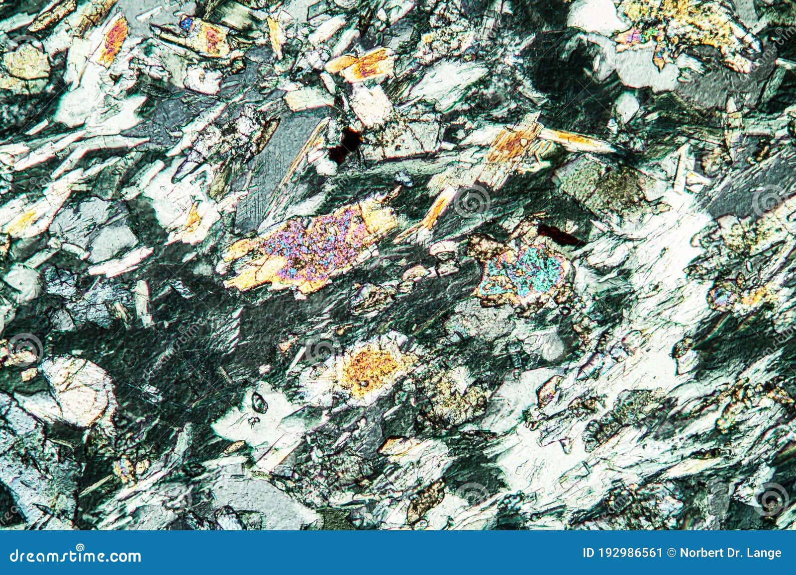 Feldspar Rock Under the Microscope Stock Image - Image of segments ...