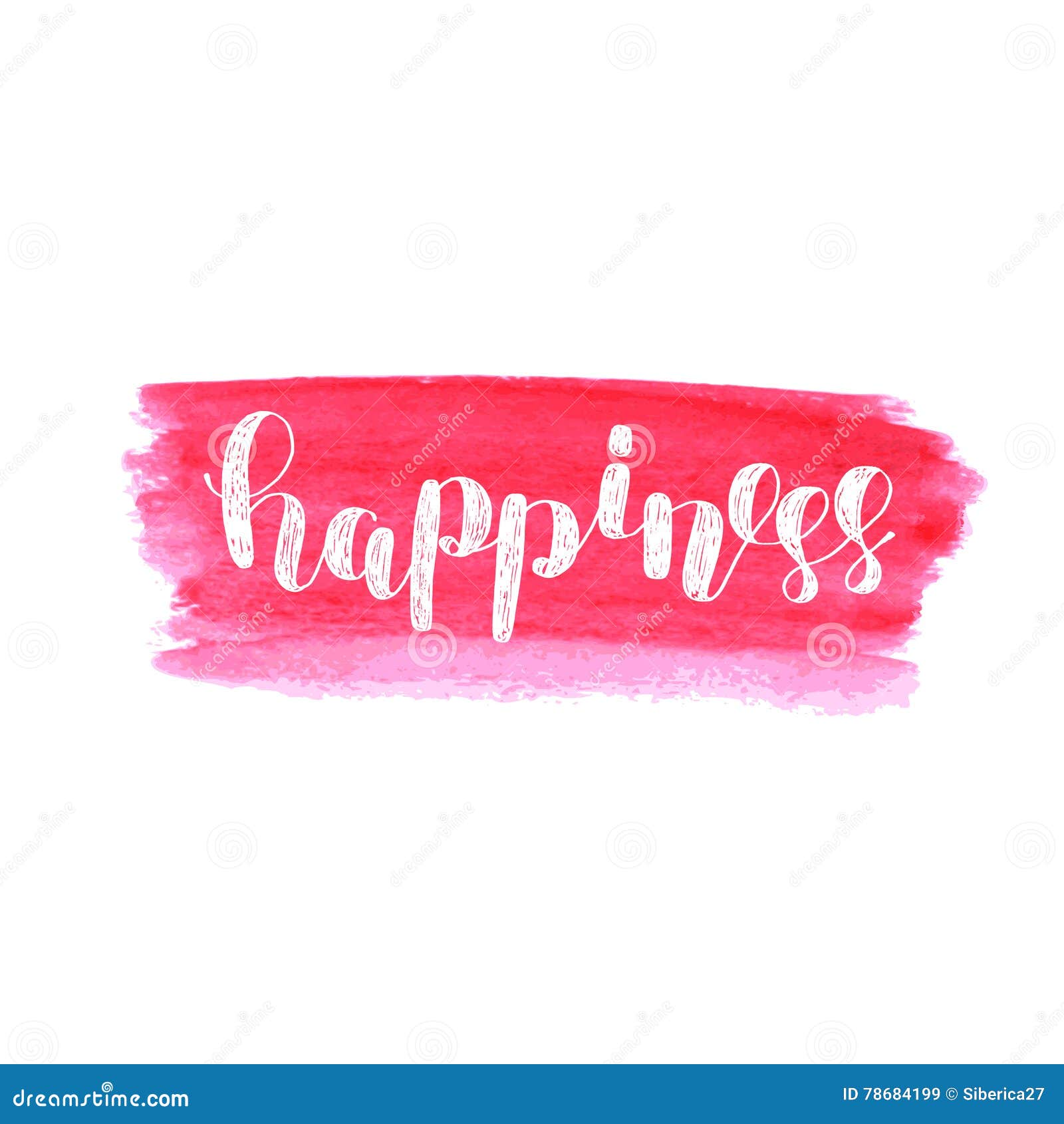 Felicidad Letras Del Cepillo Ilustración del Vector - Ilustración de ...