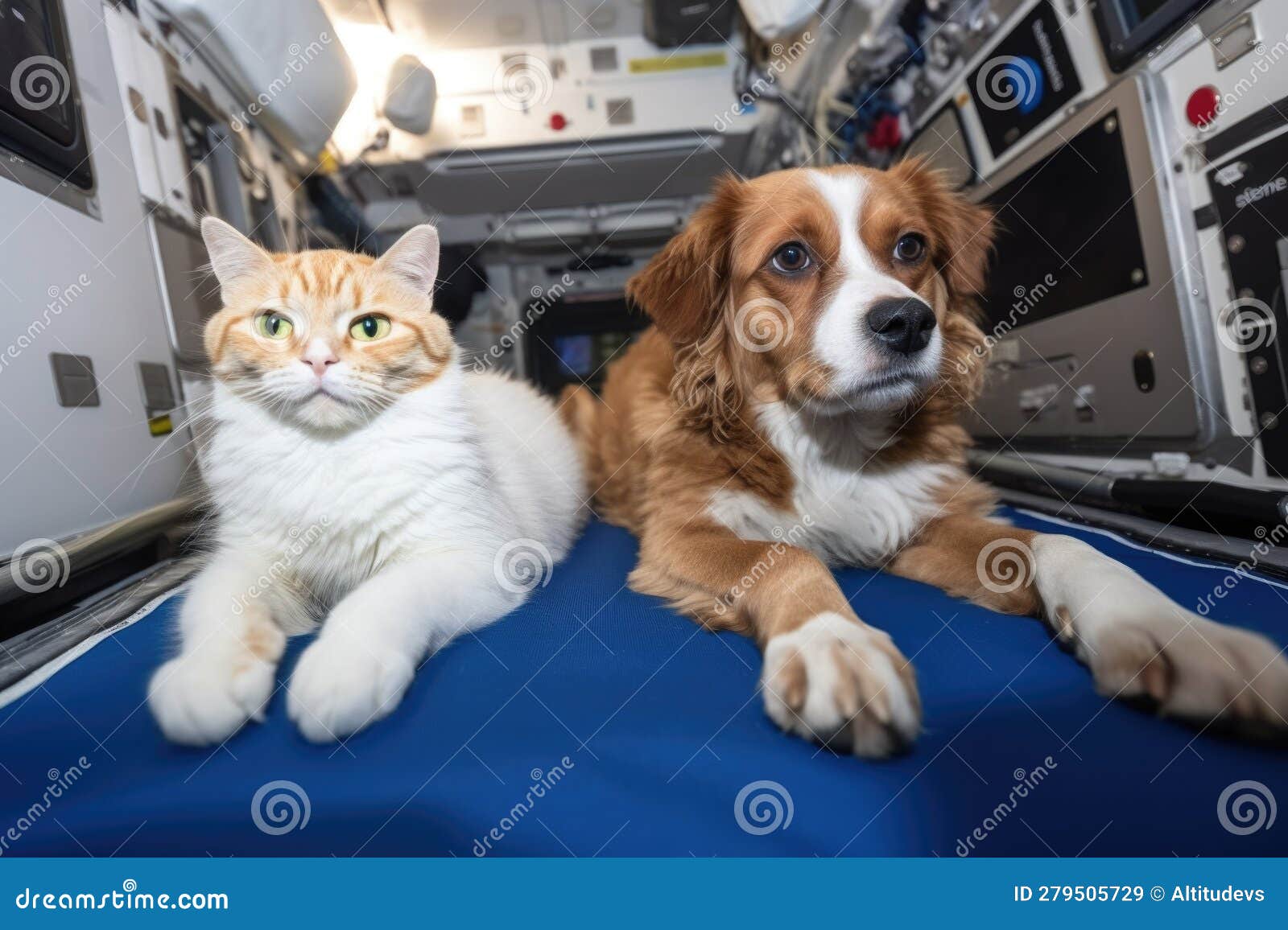 Feline and Canine Astronauts Taking a Break from Their Mission ...