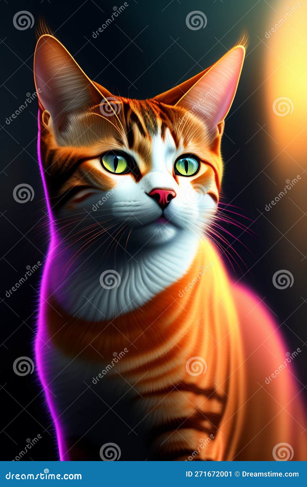 Feline Dream" - Unique Artwork of a Cat Headed Creature Stock ...