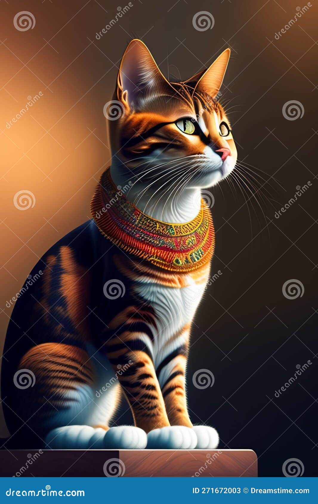 Feline Dream" - Unique Artwork of a Cat Headed Creature Stock ...