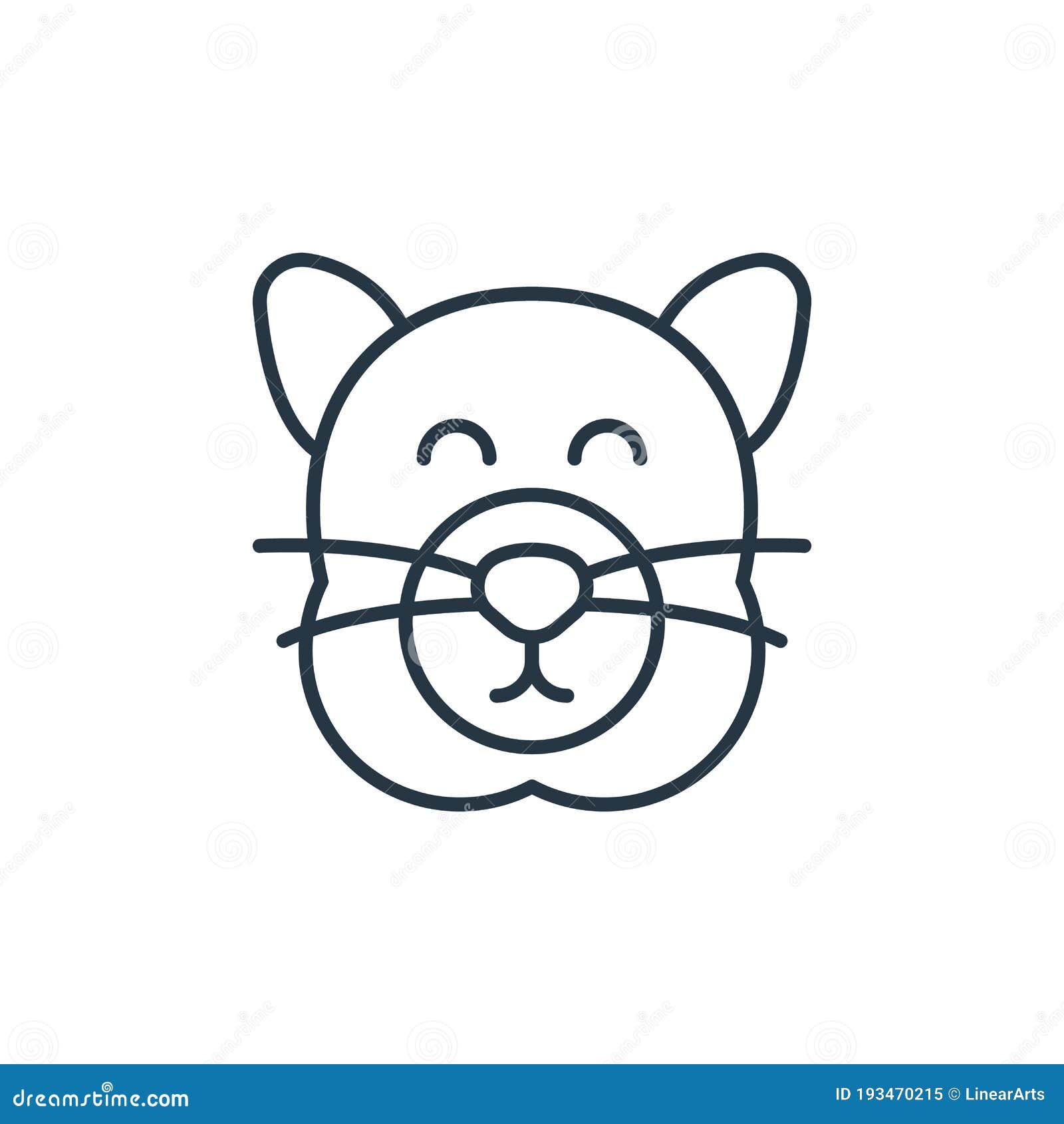 Feline Icon Vector from Animals Concept. Thin Line Illustration of ...