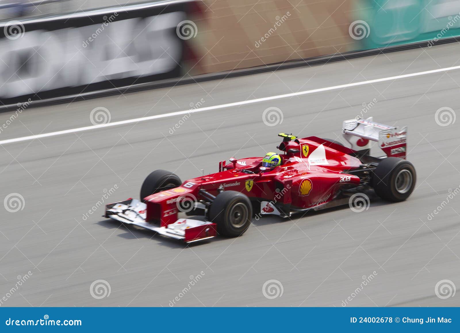 Felipe Massa Down the Main Straight Editorial Stock Photo - Image of ...