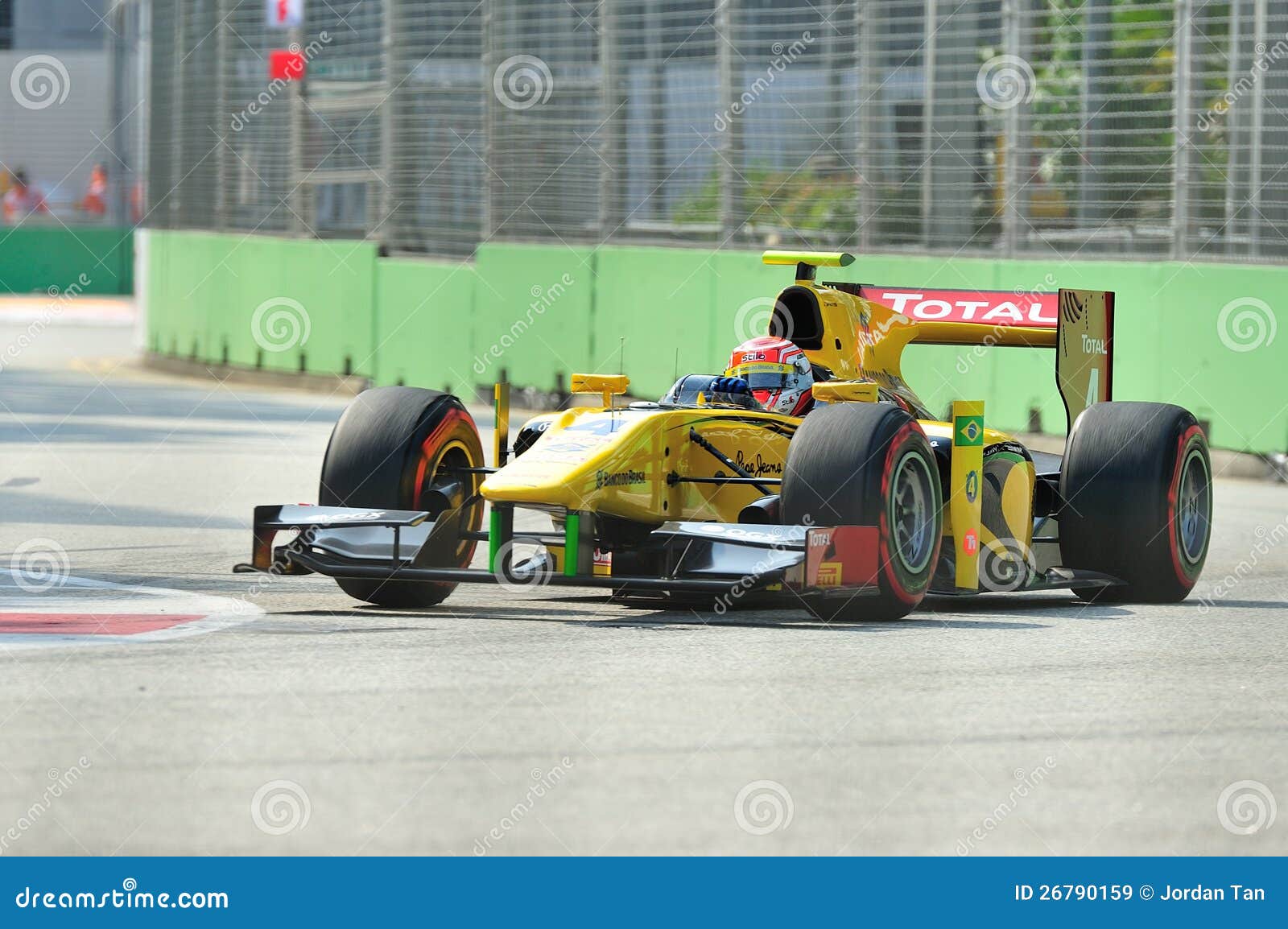 Felipe Nasr Racing in Singapore GP2 2012 Editorial Stock Image - Image ...