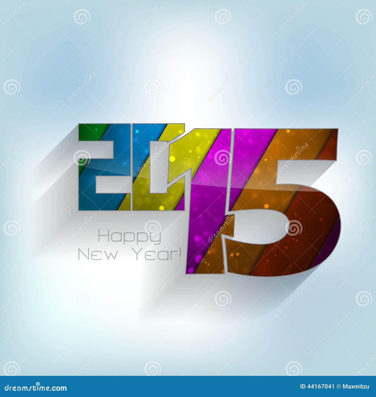 Feliz Año Nuevo 2015 ilustración del vector. Ilustración de navidad ...