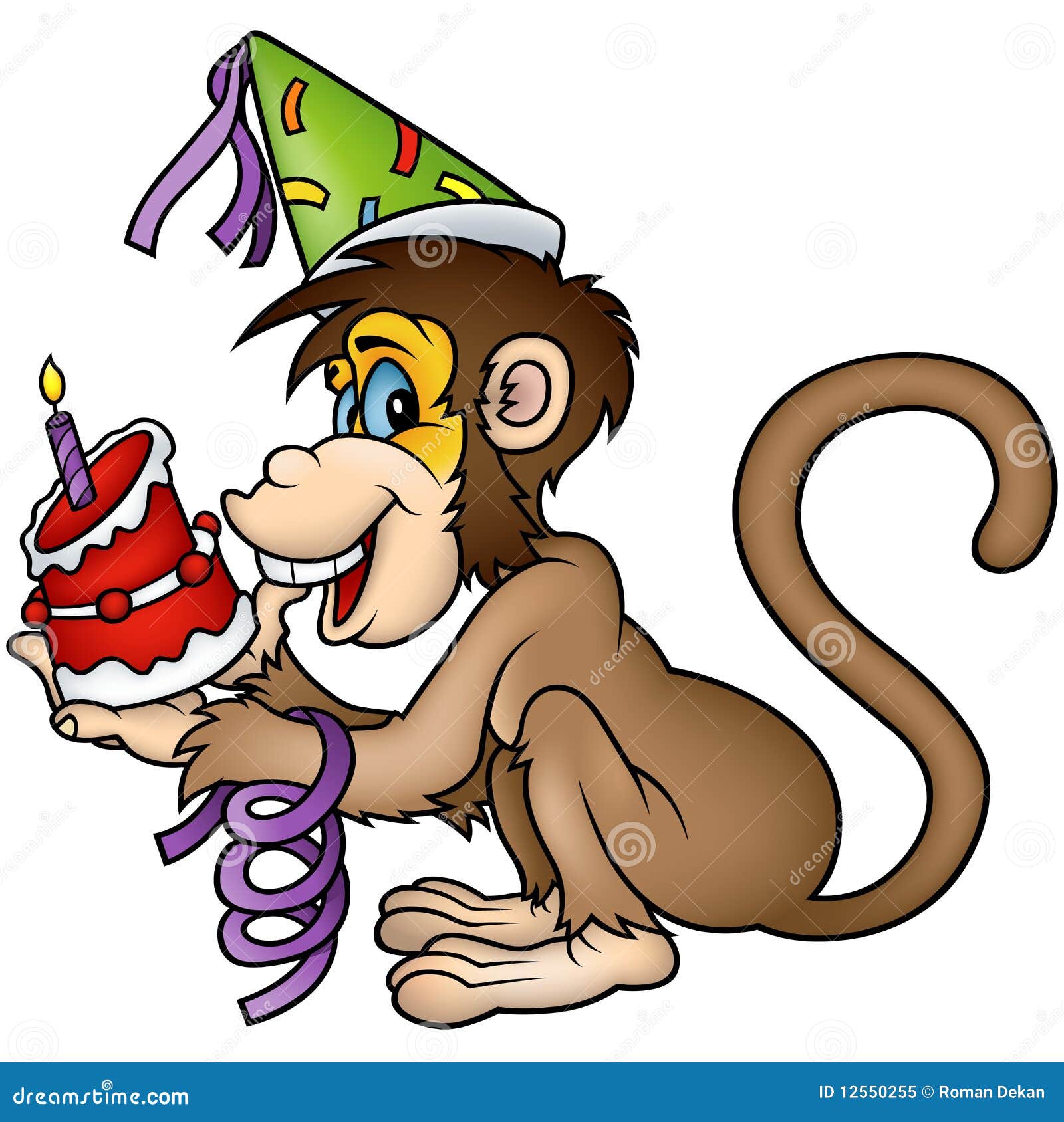 Feliz Aniversario Do Macaco Ilustração do Vetor - Ilustração de sorrir ...